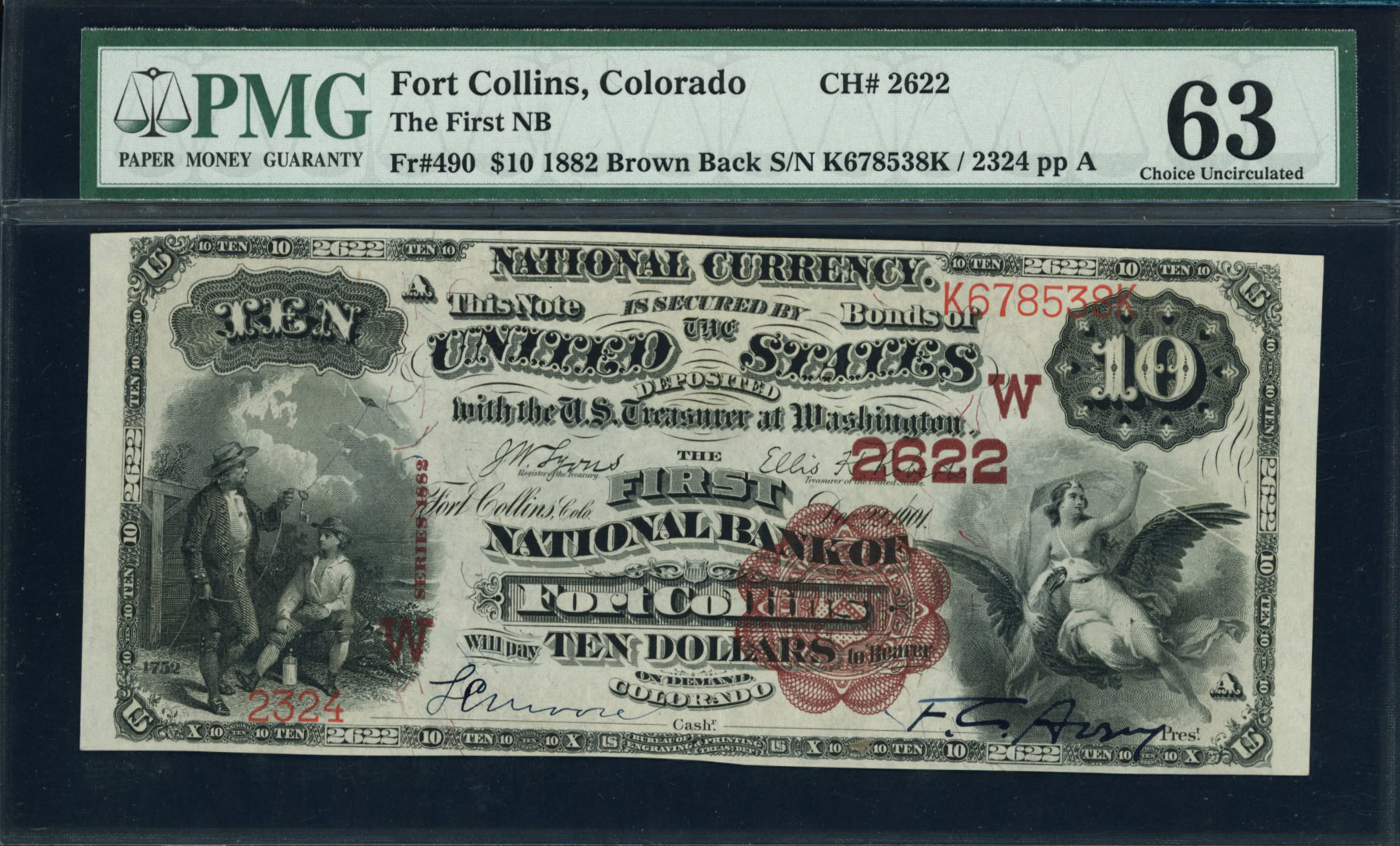 Fr. 490 Fort Collins, Colorado, The First National Bank of Fort Collins ...