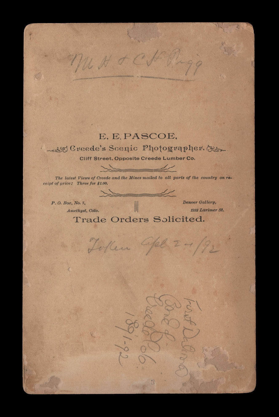 Fr. 472 Creede, Colorado, The First National Bank of Creede, Charter ...