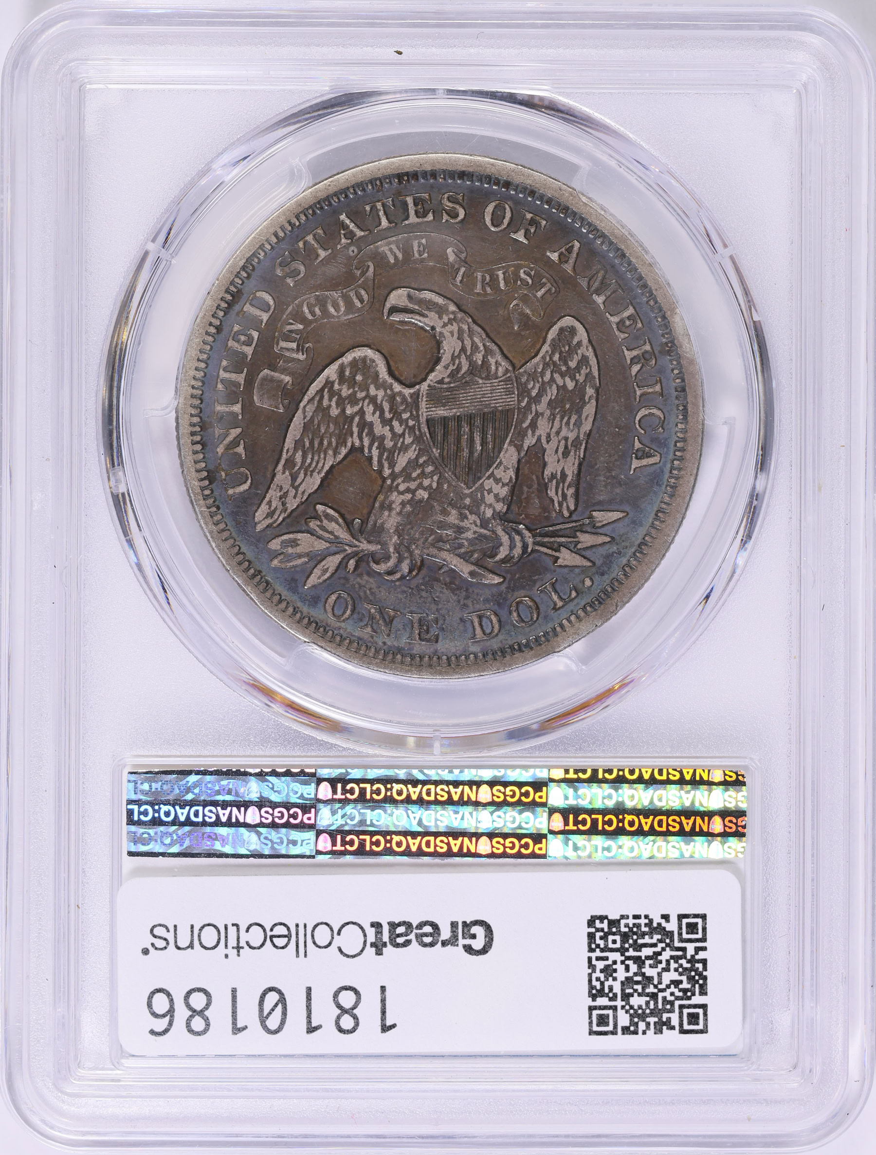 1871 Seated Liberty Silver Dollar PCGS F-12 (Item 1810186) | GreatCollections Coin Auctions
