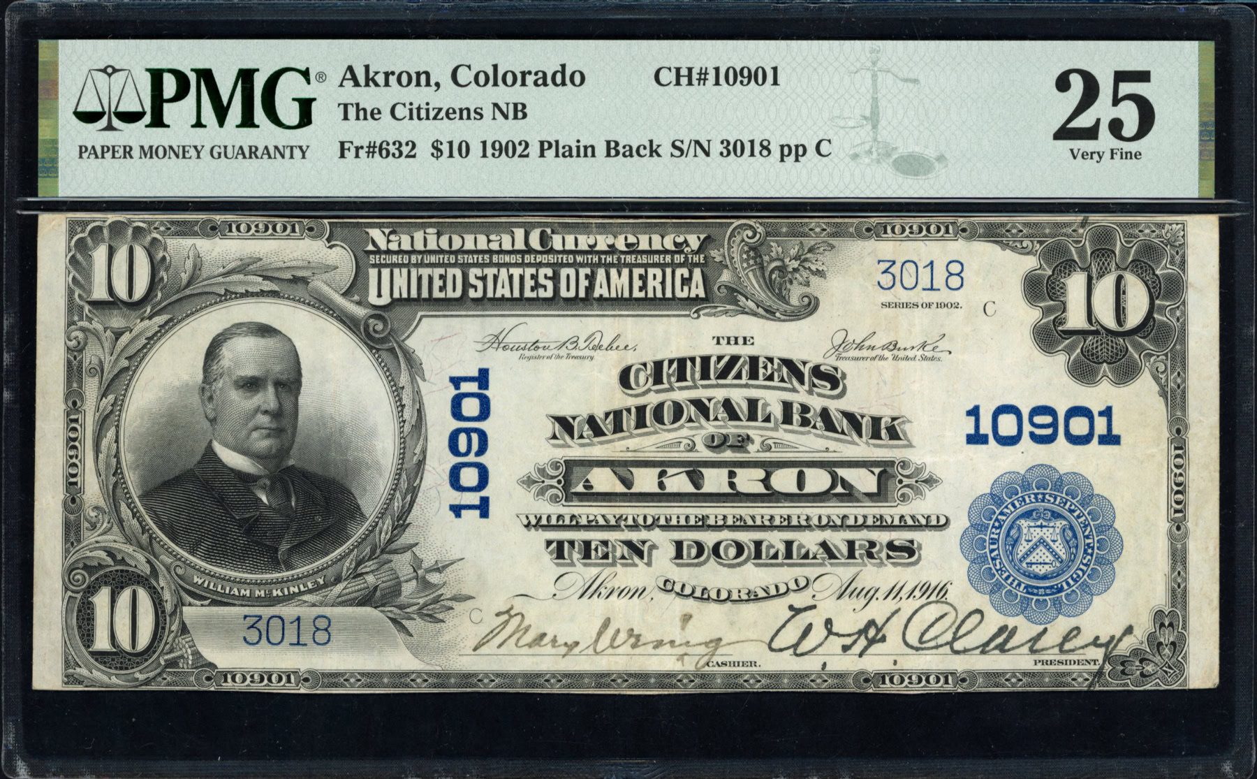 Fr. 632 Akron, Colorado, The Citizens National Bank of Akron, Charter ...