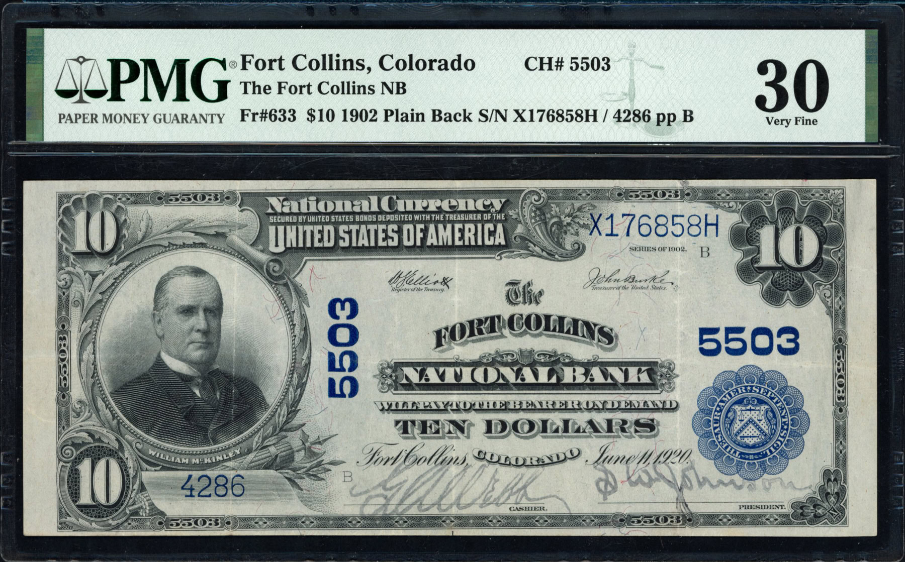Fr. 633 Fort Collins, Colorado, the Fort Collins National Bank of Fort ...