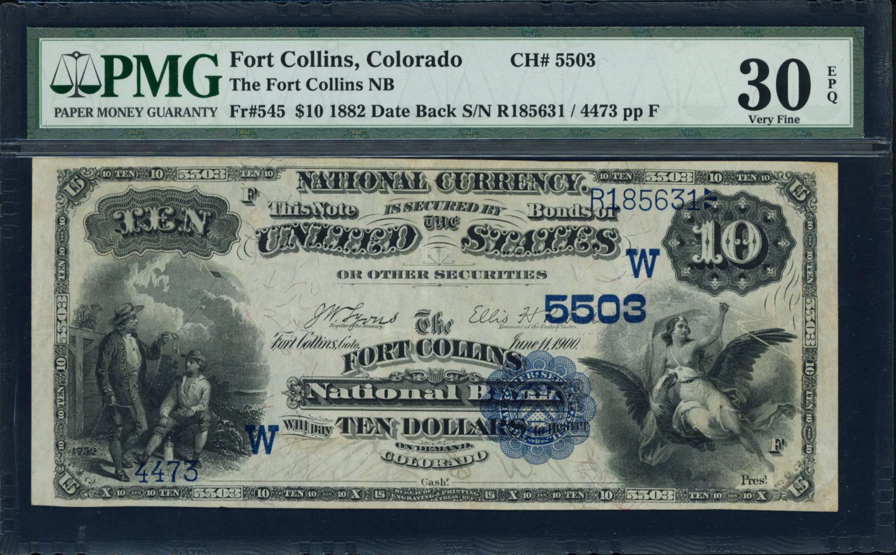 Fr. 545 Fort Collins, Colorado, The Fort Collins National Bank of Fort ...