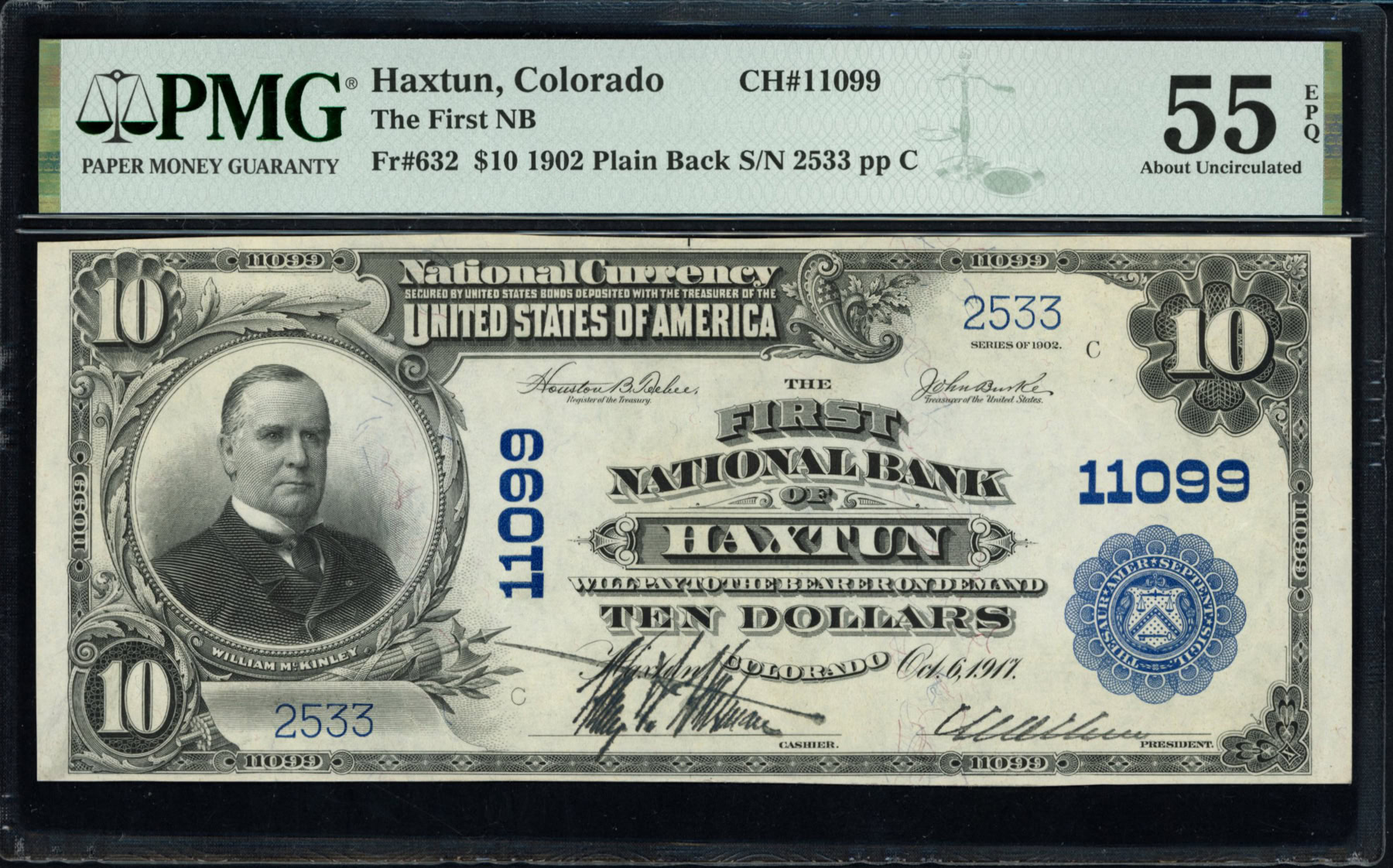 Fr. 632 Haxtun, Colorado, The First National Bank of Haxtun, Charter ...