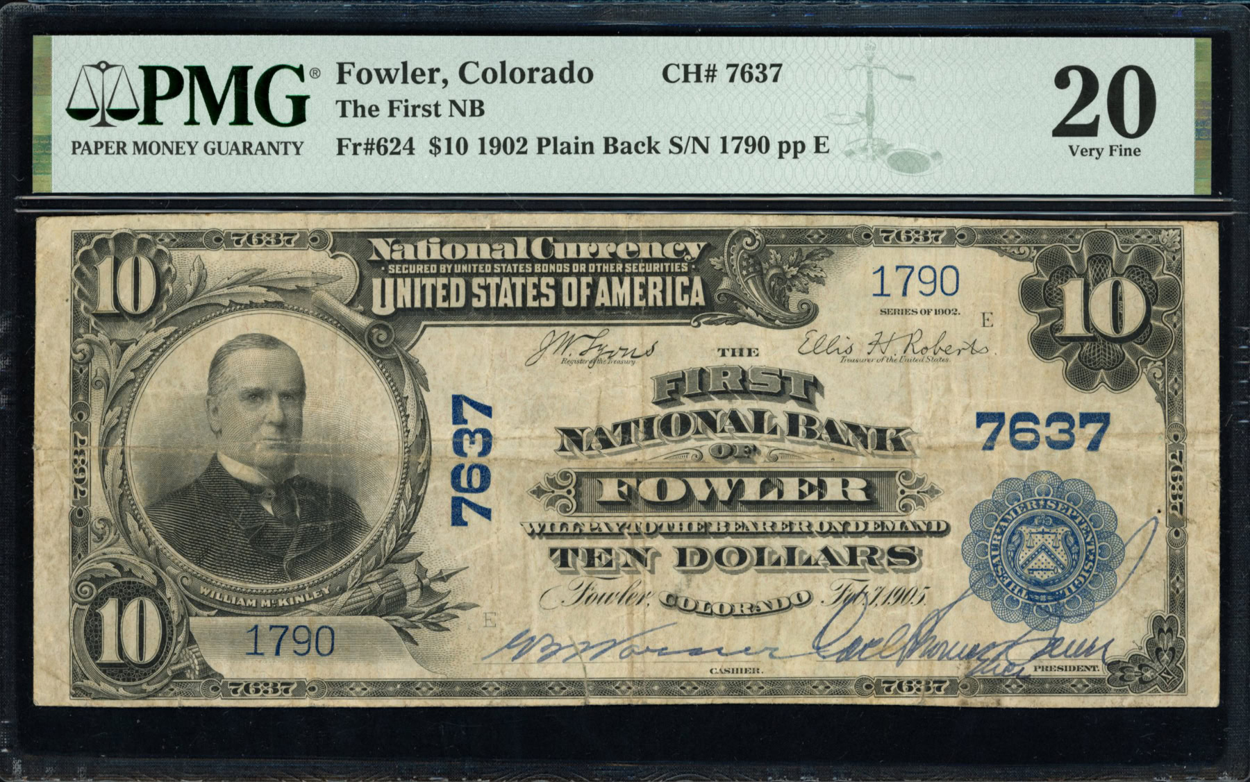Fr. 624 Fowler, Colorado, The First National Bank of Fowler, Charter ...