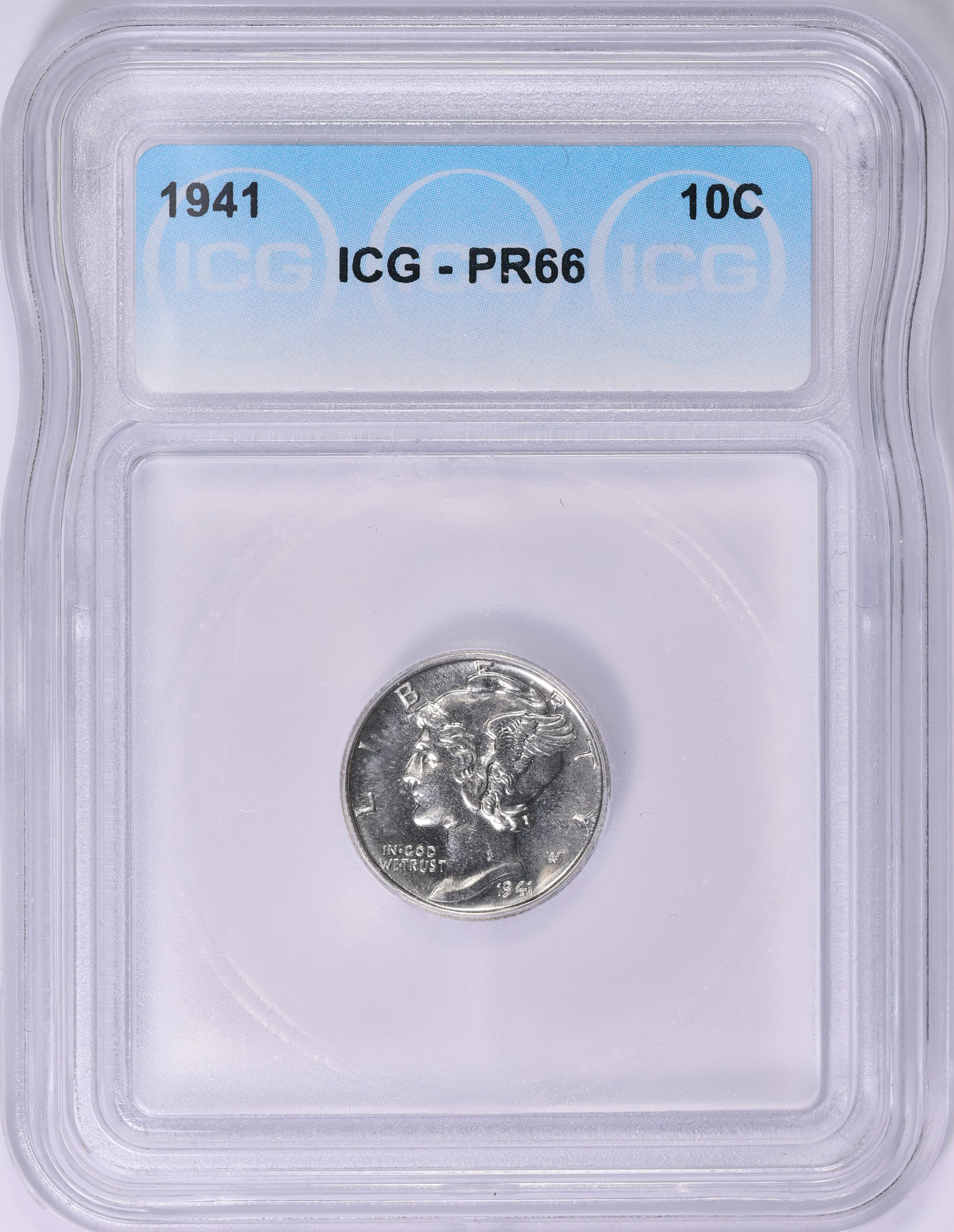 1941 Mercury Dime ICG Proof-66 (Item 1810274) | GreatCollections Coin Auctions