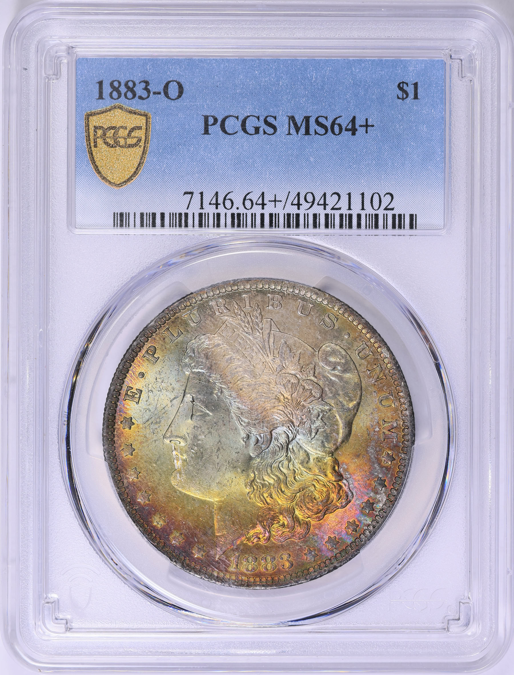 1883-O Morgan Silver Dollar PCGS MS-64+ (Toned) (Item 1810395) | GreatCollections Coin Auctions