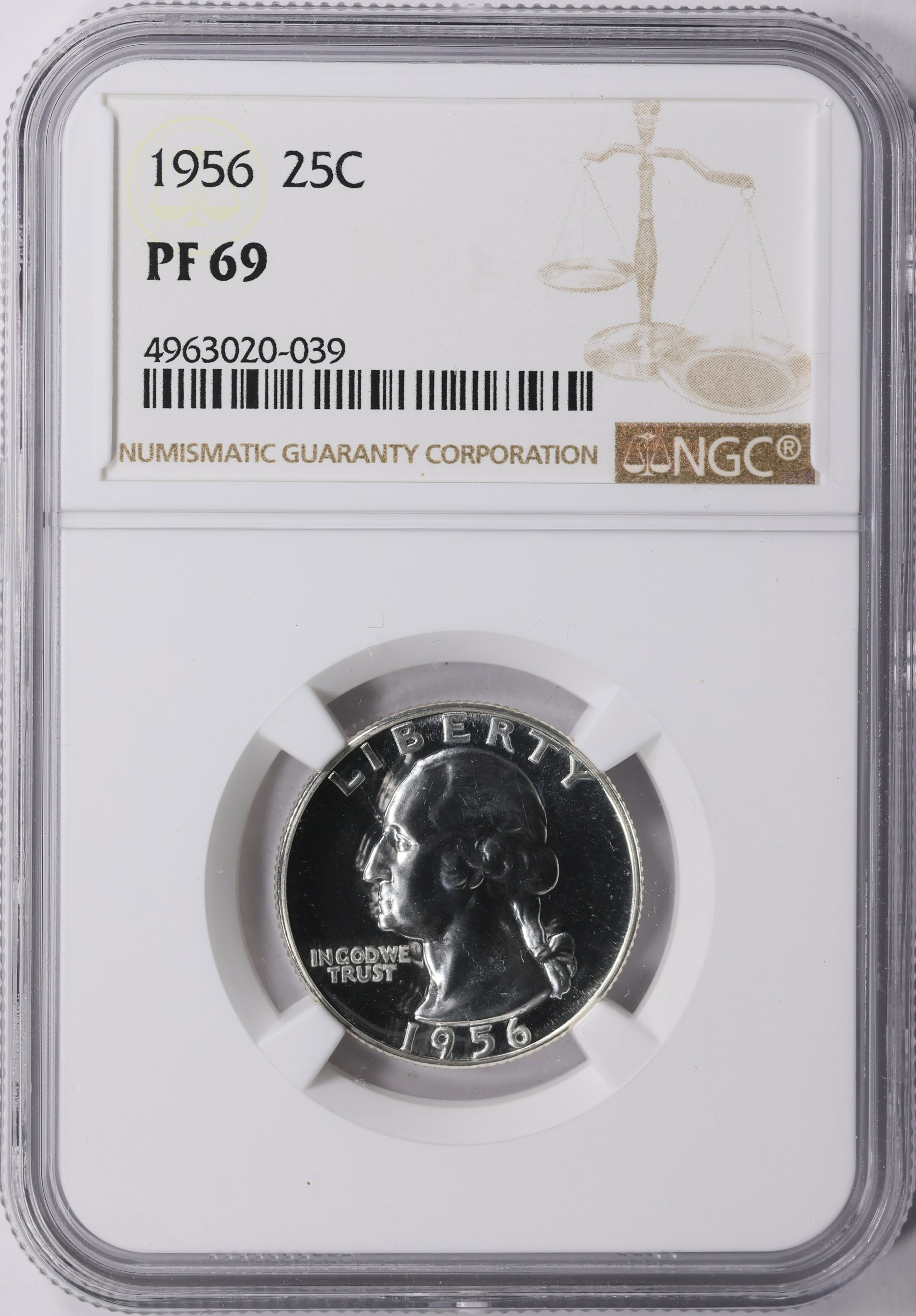 1956 Washington Quarter NGC Proof-69 (Item 1810438) | GreatCollections ...
