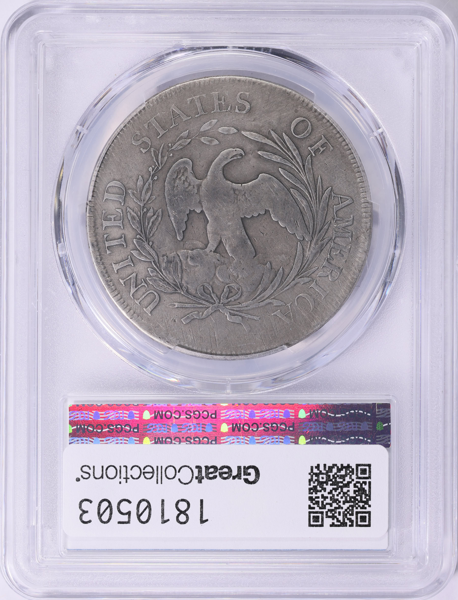 1796 Draped Bust Silver Dollar Small Date, Large Letters PCGS Genuine ...