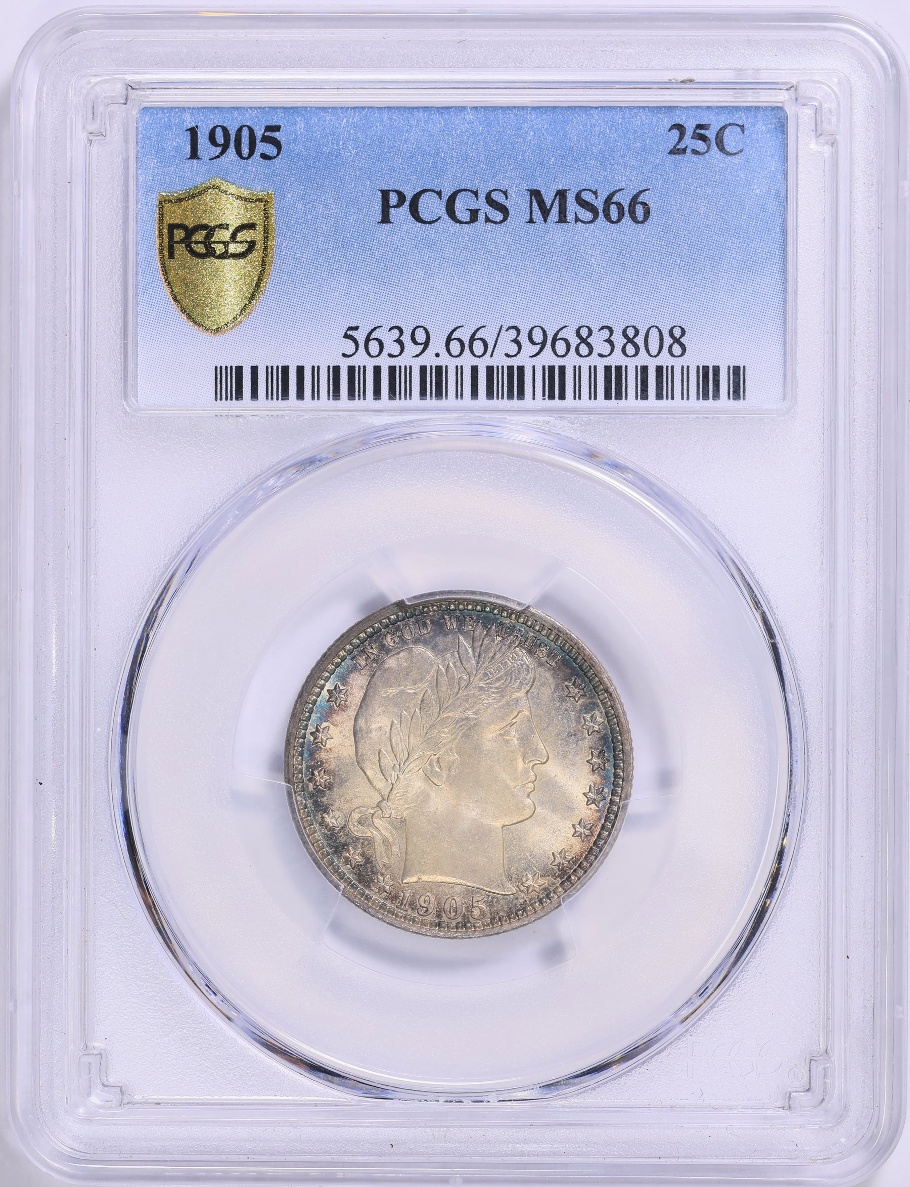 1905 Barber Quarter PCGS MS-66 (Toned) (Item 1810514 ...