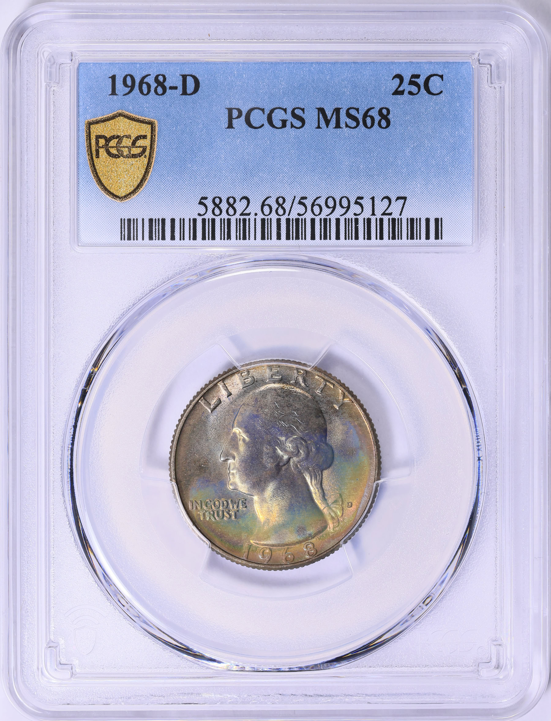 1968-D Washington Quarter PCGS MS-68 (Toned) (Item 1810591 ...