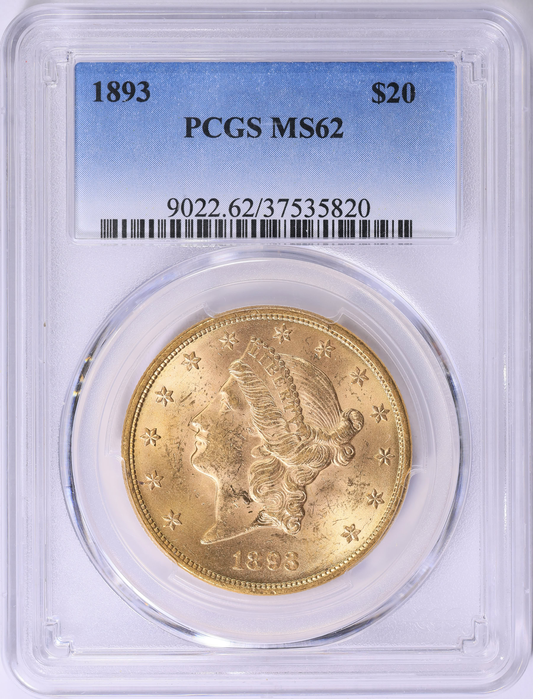 1893 Liberty Gold Double Eagle PCGS MS-62 (Item 1810630) | GreatCollections Coin Auctions