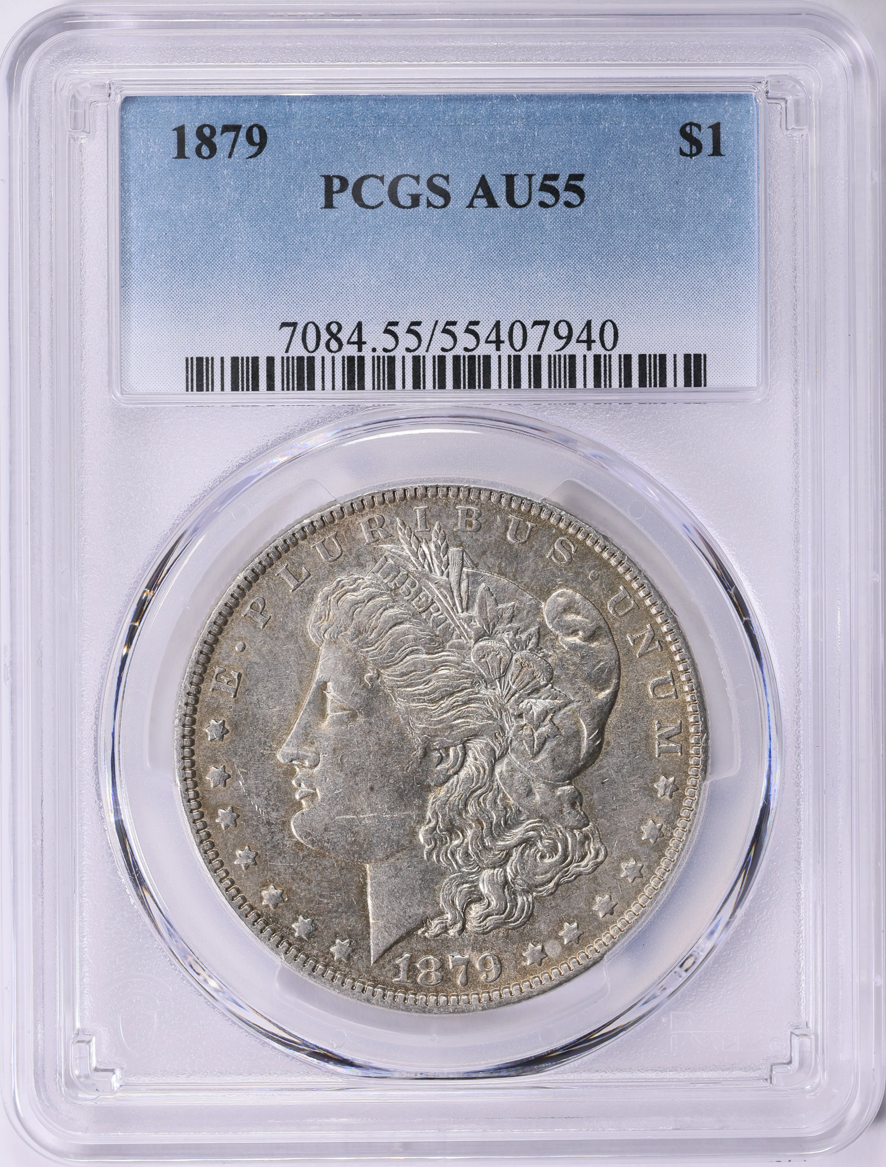 1879 Morgan Silver Dollar PCGS AU-55 (Item 1810676) | GreatCollections Coin Auctions