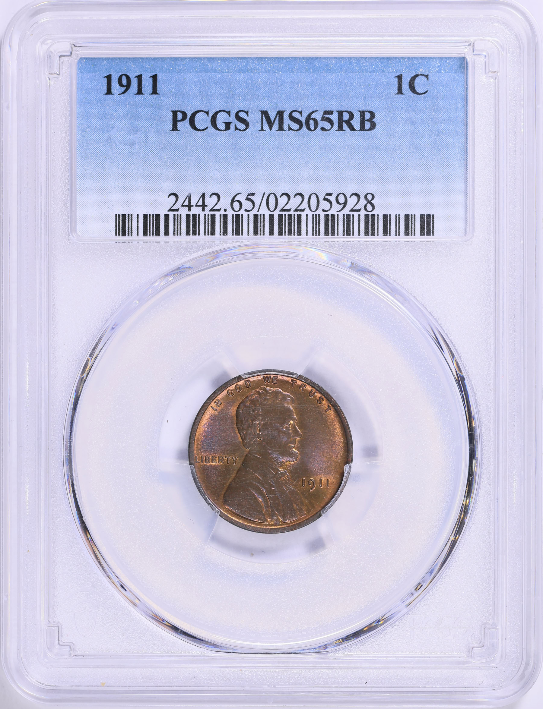 1911 Lincoln Cent PCGS MS-65 RB (Item 1810738) | GreatCollections Coin Auctions