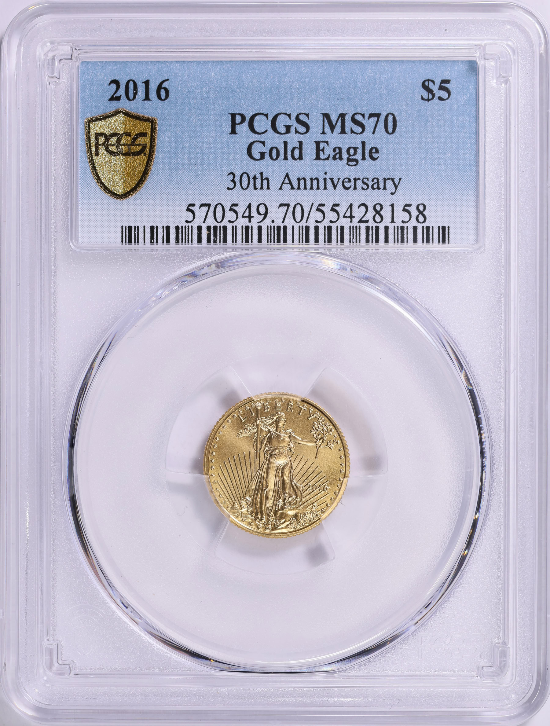 2016 $5 Tenth-Ounce Gold American Eagle PCGS MS-70 (Item 1810754) | GreatCollections Coin Auctions