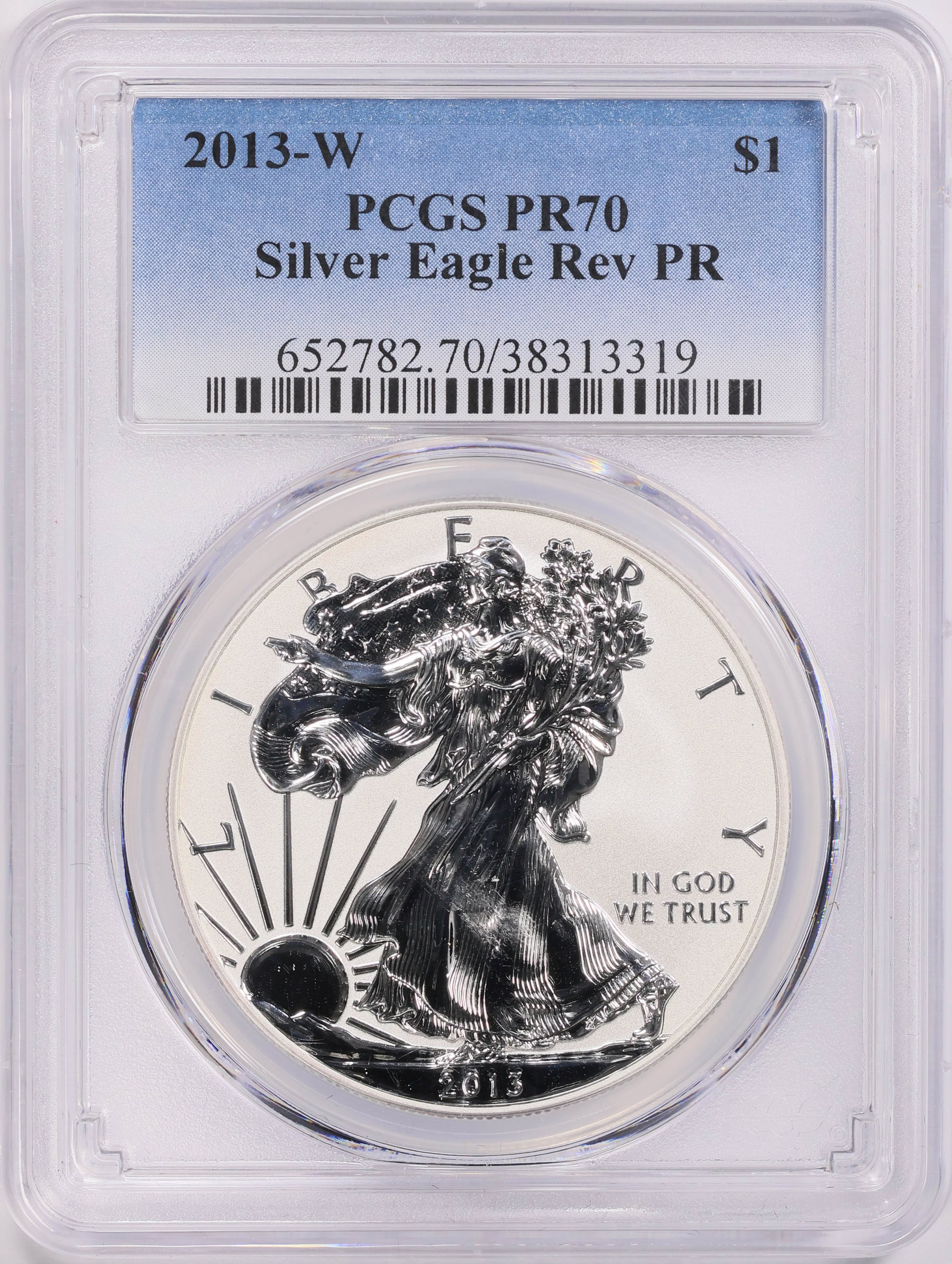 2013-W $1 Silver Eagle Reverse Proof PCGS Proof-70 (Item 1810799) | GreatCollections Coin Auctions