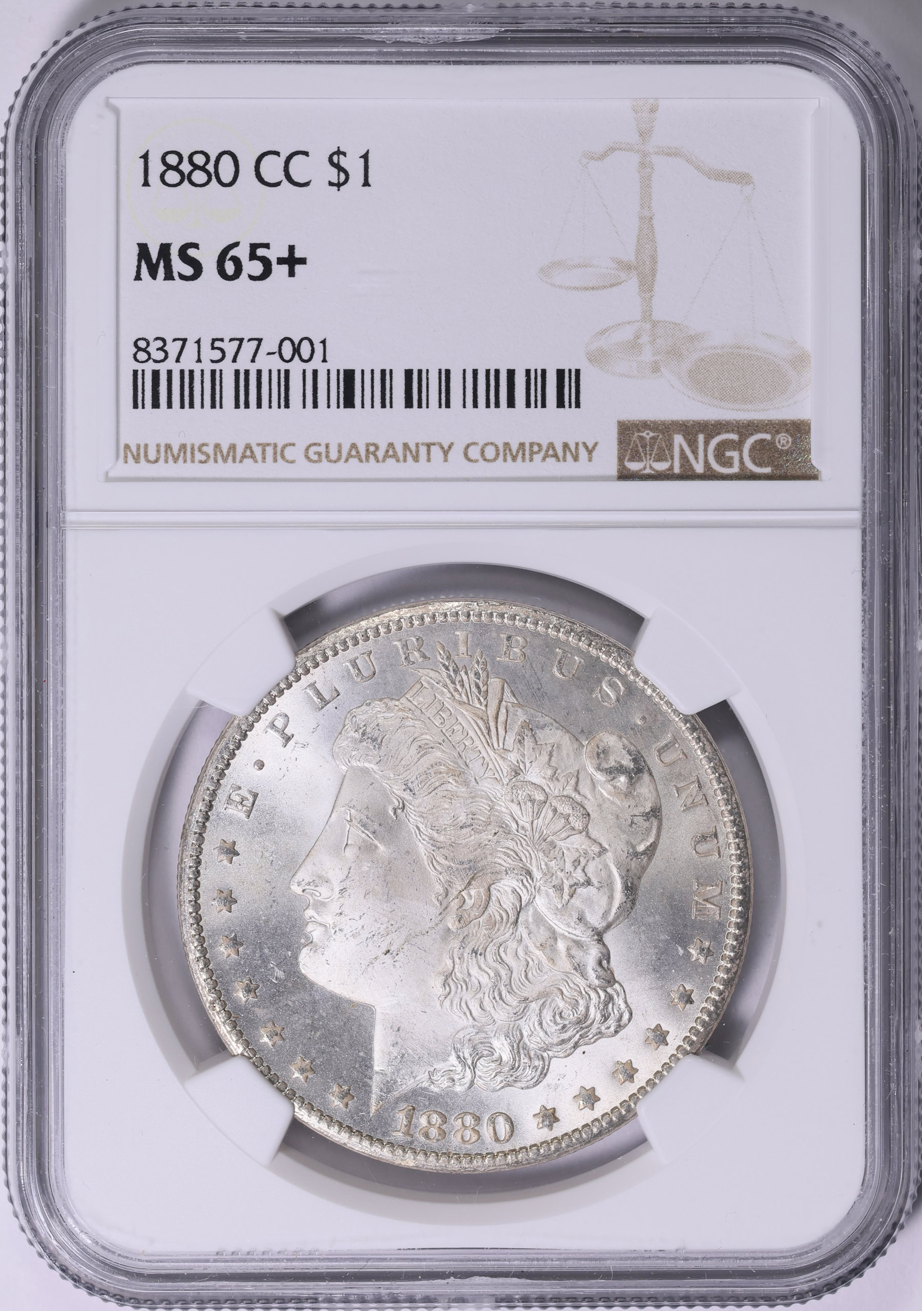1880-CC Morgan Silver Dollar NGC MS-65+ (Item 1810857) | GreatCollections Coin Auctions