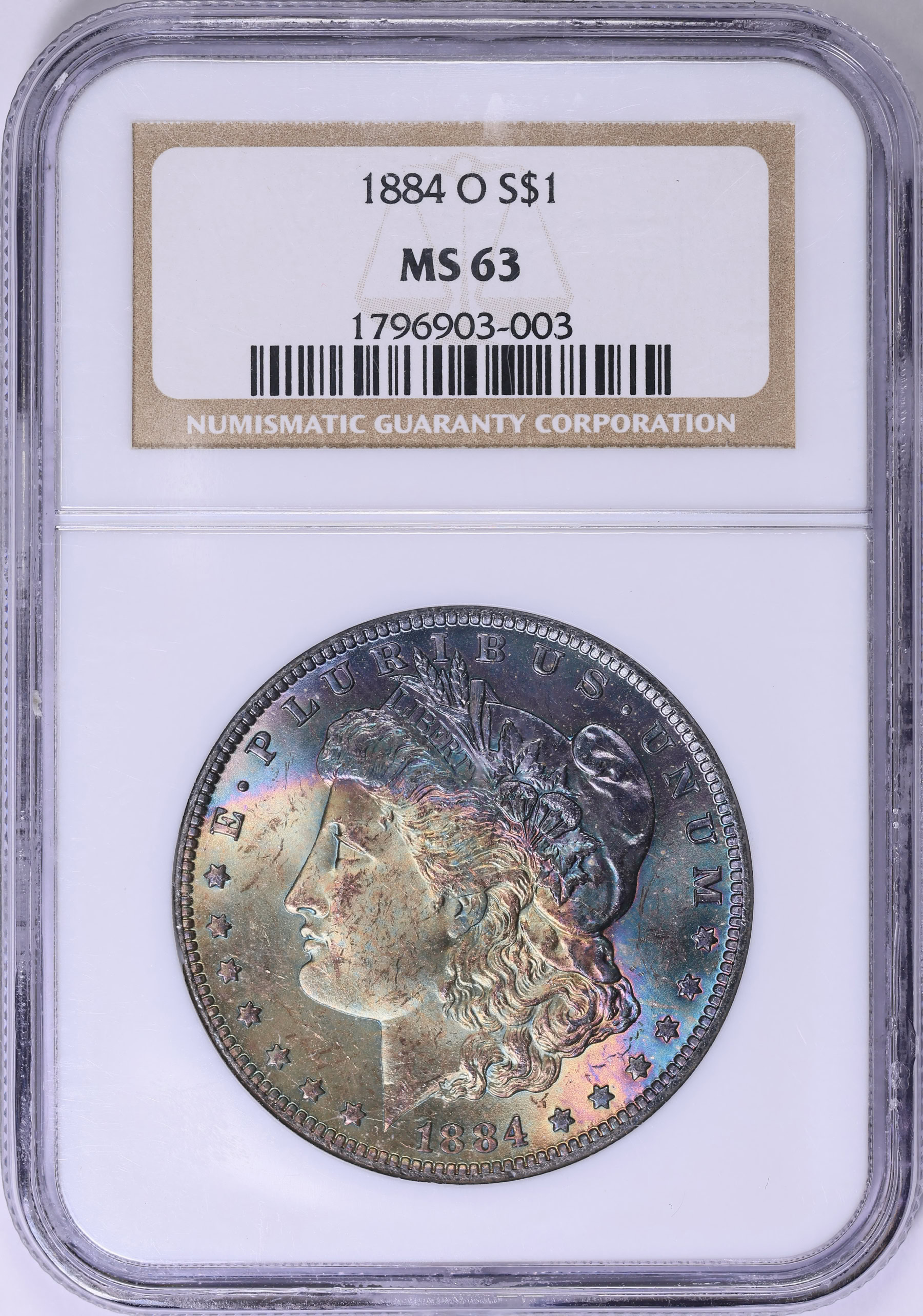 1884-O Morgan Silver Dollar NGC MS-63 (Toned) (Item 1810867) | GreatCollections Coin Auctions