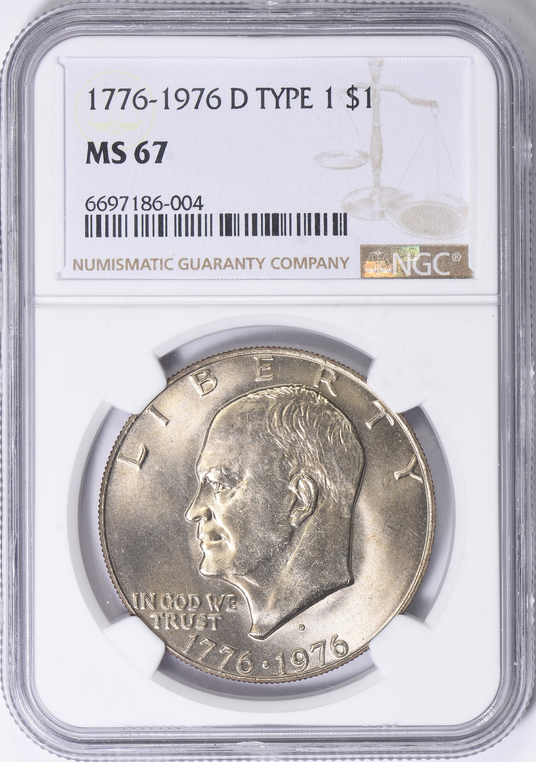 1976-D Eisenhower Dollar Type 1 NGC MS-67 (Item 1810911) | GreatCollections Coin Auctions