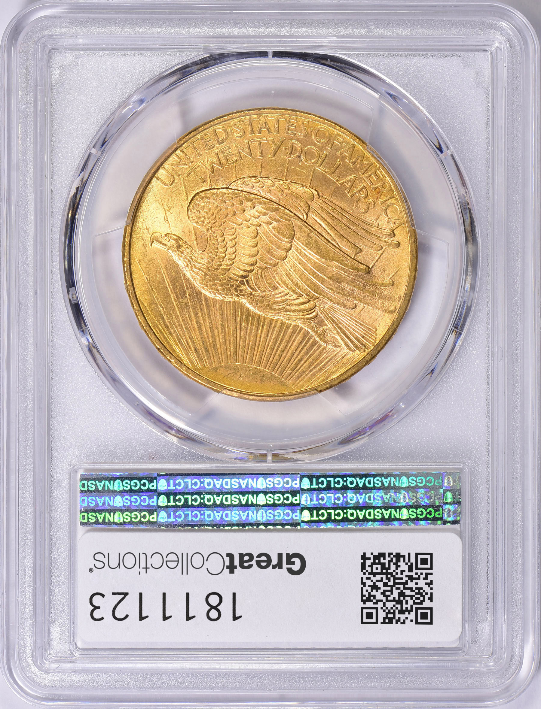 1908-D Saint-Gaudens Gold Double Eagle No Motto PCGS MS-64 (CAC Green) (Lifetime Achievement ...