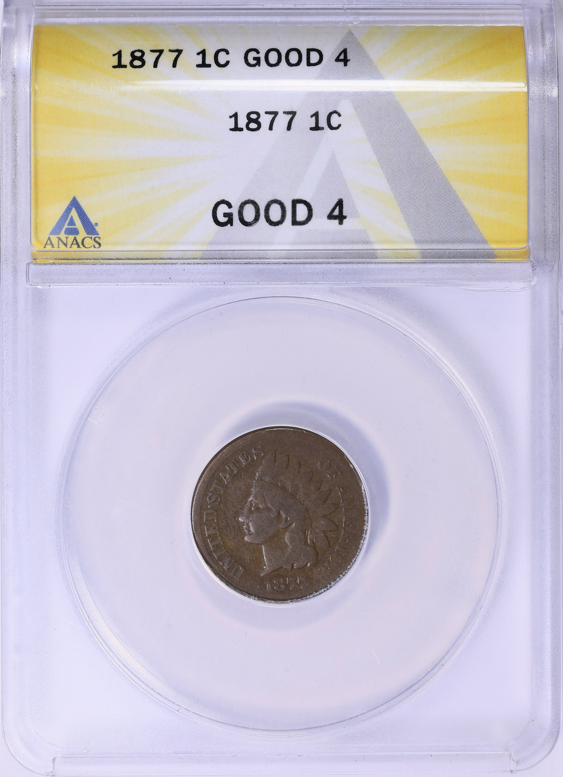 1877 Indian Cent ANACS G-04 BN (Item 1811183) | GreatCollections Coin ...