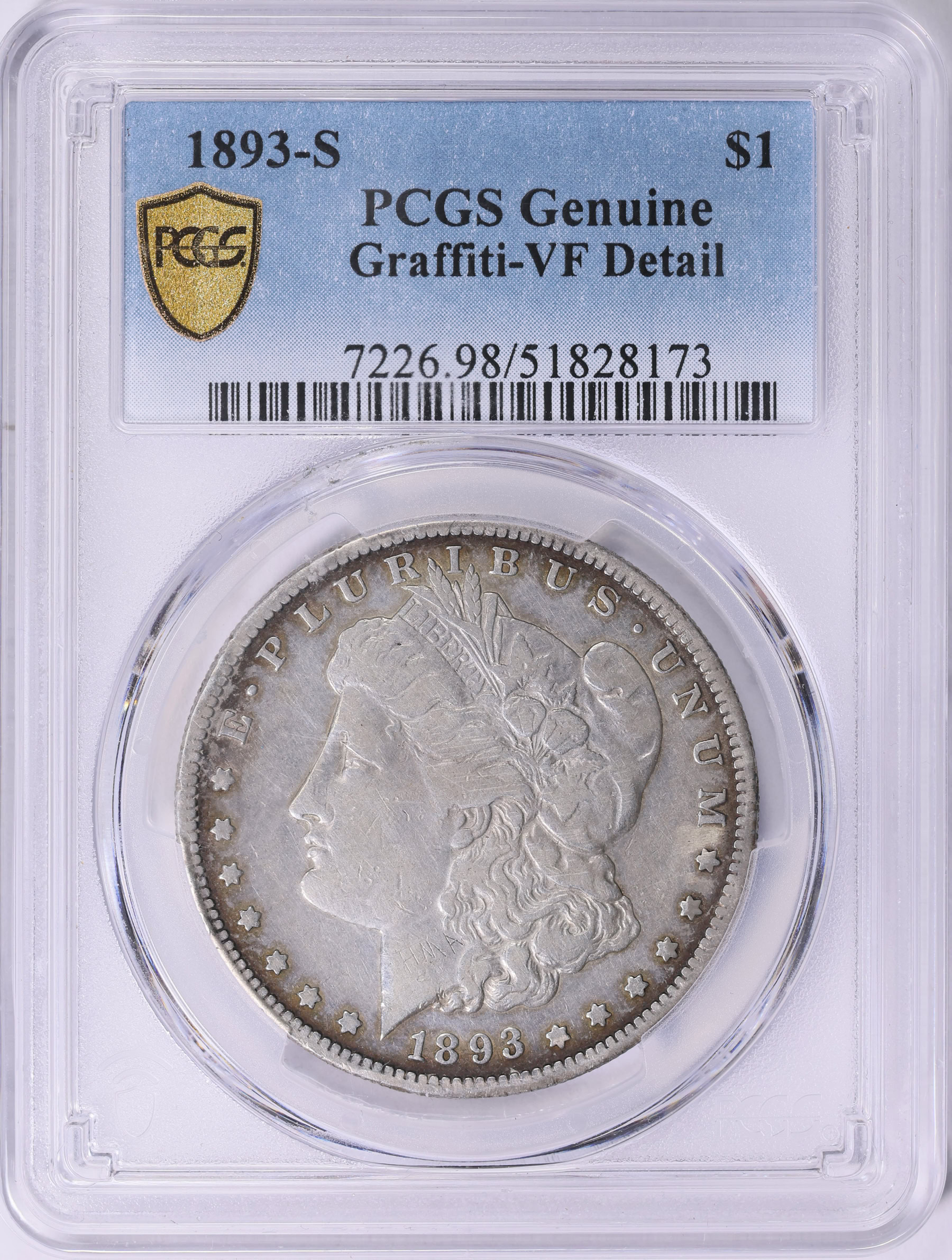 1893-S Morgan Silver Dollar PCGS Genuine VF Details (Item 1811239) | GreatCollections Coin Auctions