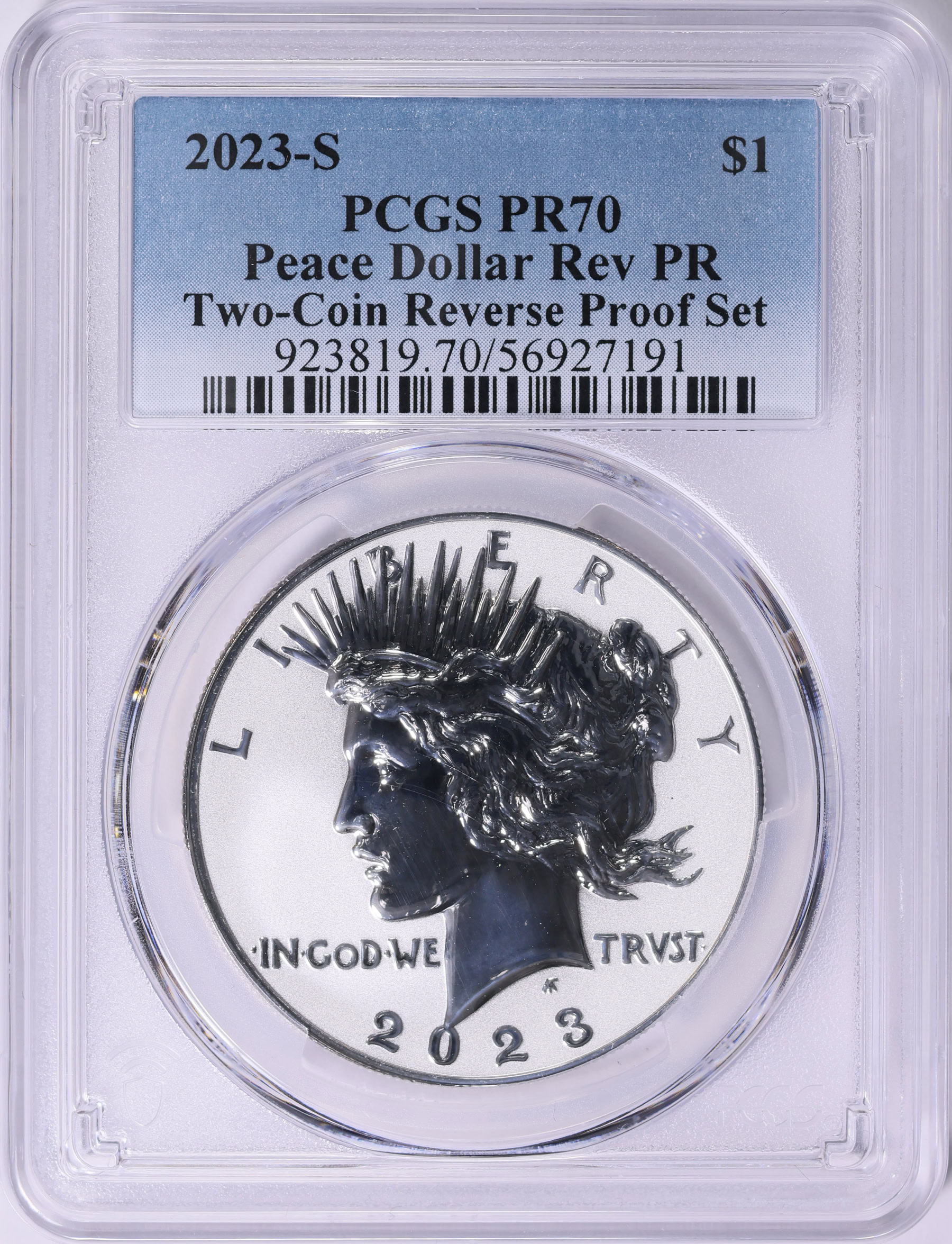 2023-S Peace Silver Dollar Reverse Proof PCGS Proof-70 | PCGS Cert ...
