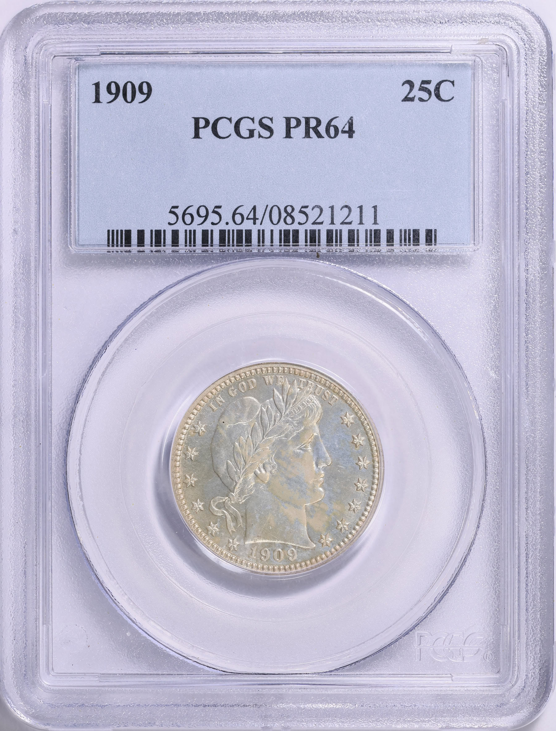1909 Barber Quarter PCGS Proof-64 (Item 1811324) | GreatCollections Coin Auctions