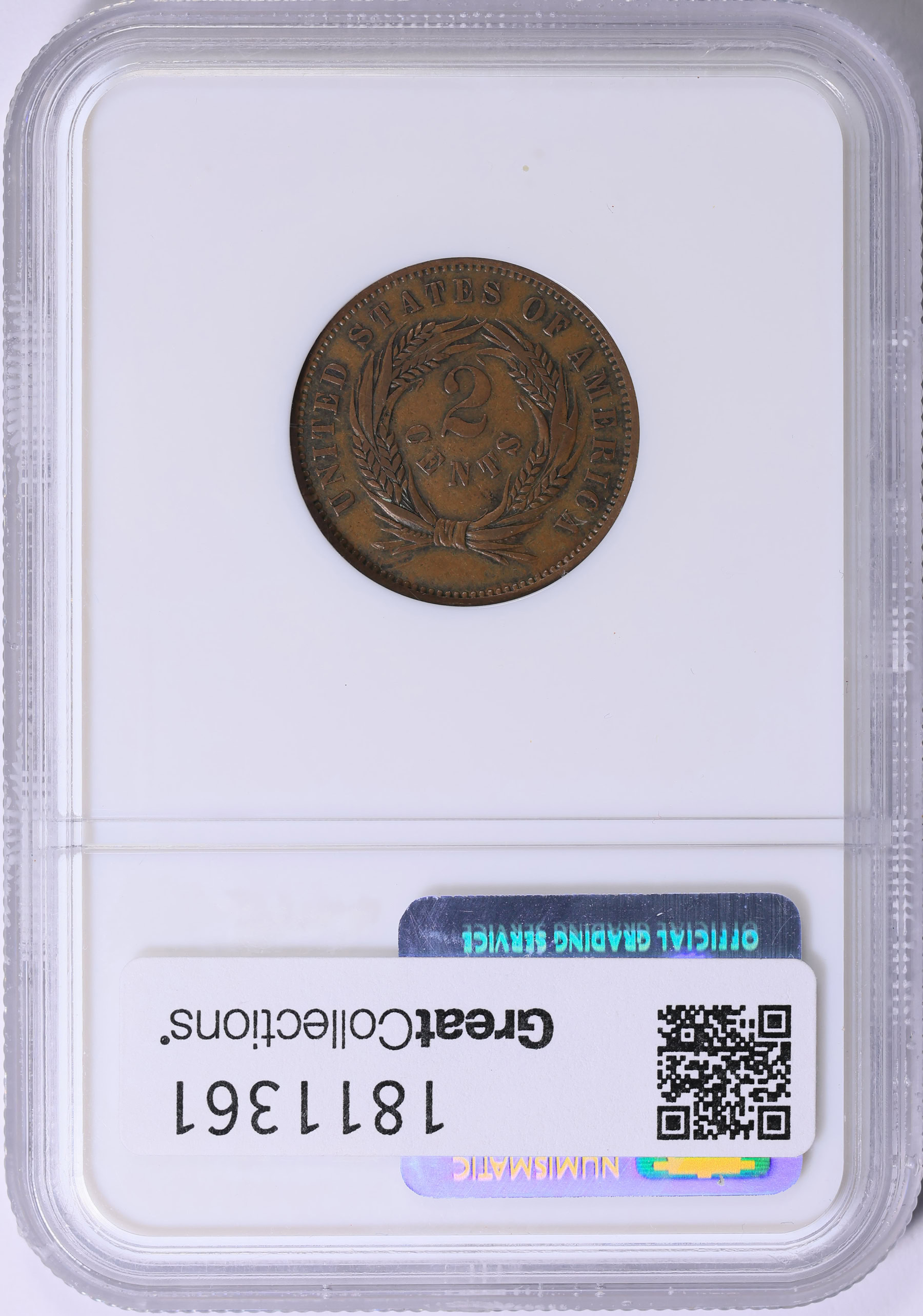 Pattern 1863 2c J-312 NGC Proof-35 BN (CAC Green) (Item 1811361 ...