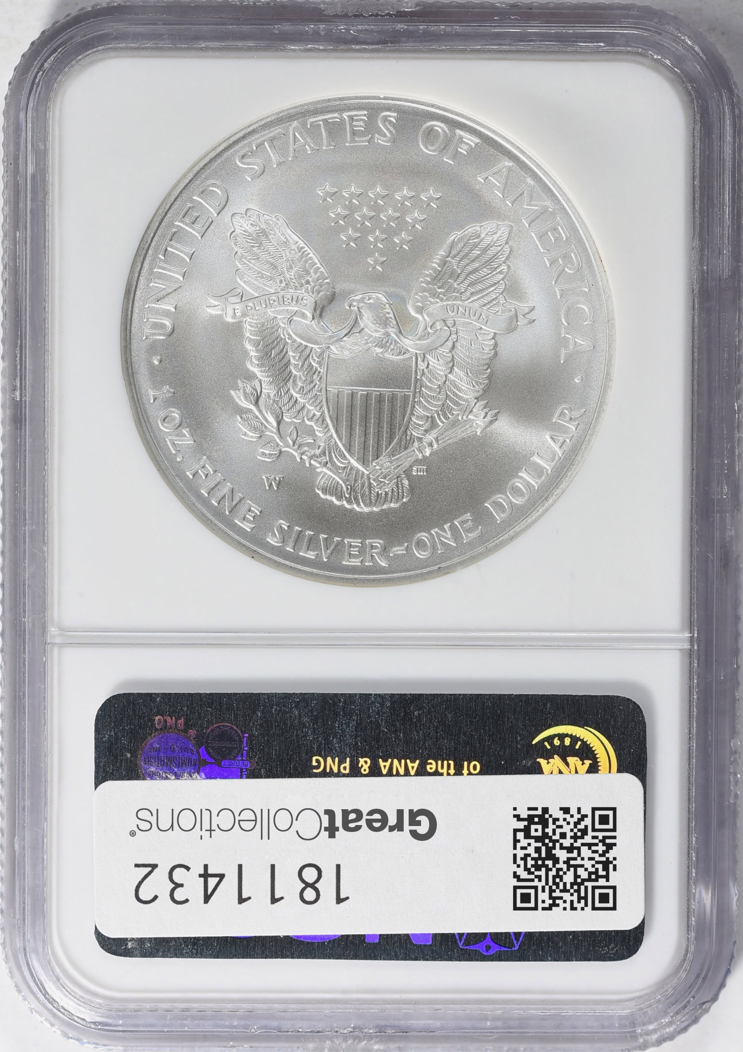 2007-W $1 Silver Eagle Burnished Early Releases NGC MS-70 (Item 1811432) | GreatCollections Coin ...