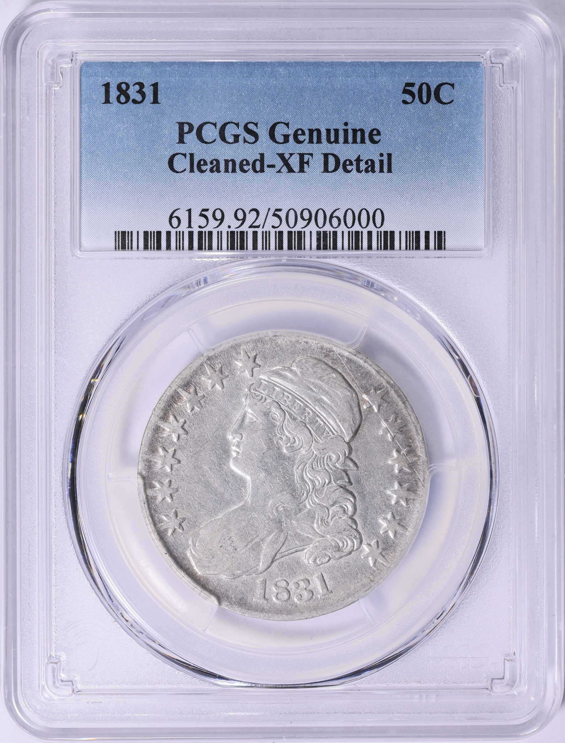 1831 Capped Bust Half Dollar PCGS Genuine XF Details (Toned) (Item 1811433) | GreatCollections ...