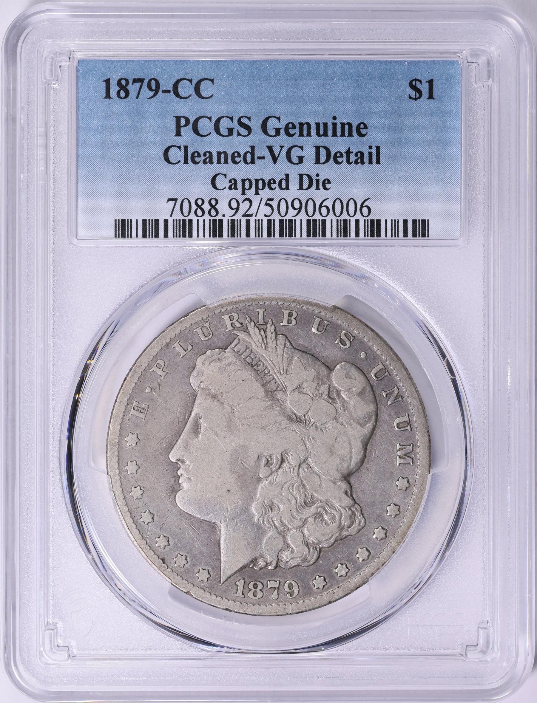1879-CC Morgan Silver Dollar Capped Die PCGS Genuine VG Details (Item 1811449 ...