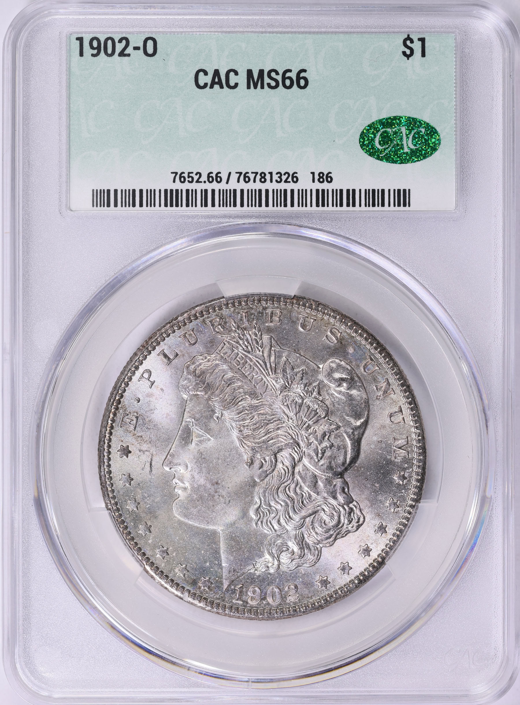 1902-O Morgan Silver Dollar CACG MS-66 (Item 1811573) | GreatCollections Coin Auctions
