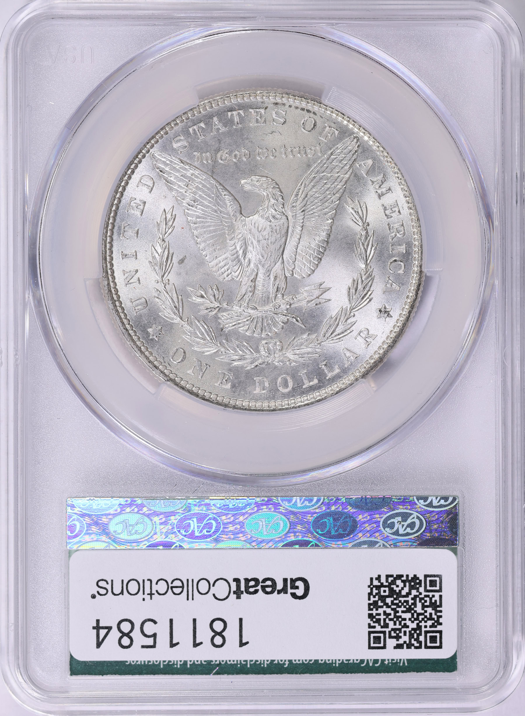 1886 Morgan Silver Dollar CACG MS-66 (Item 1811584) | GreatCollections Coin Auctions