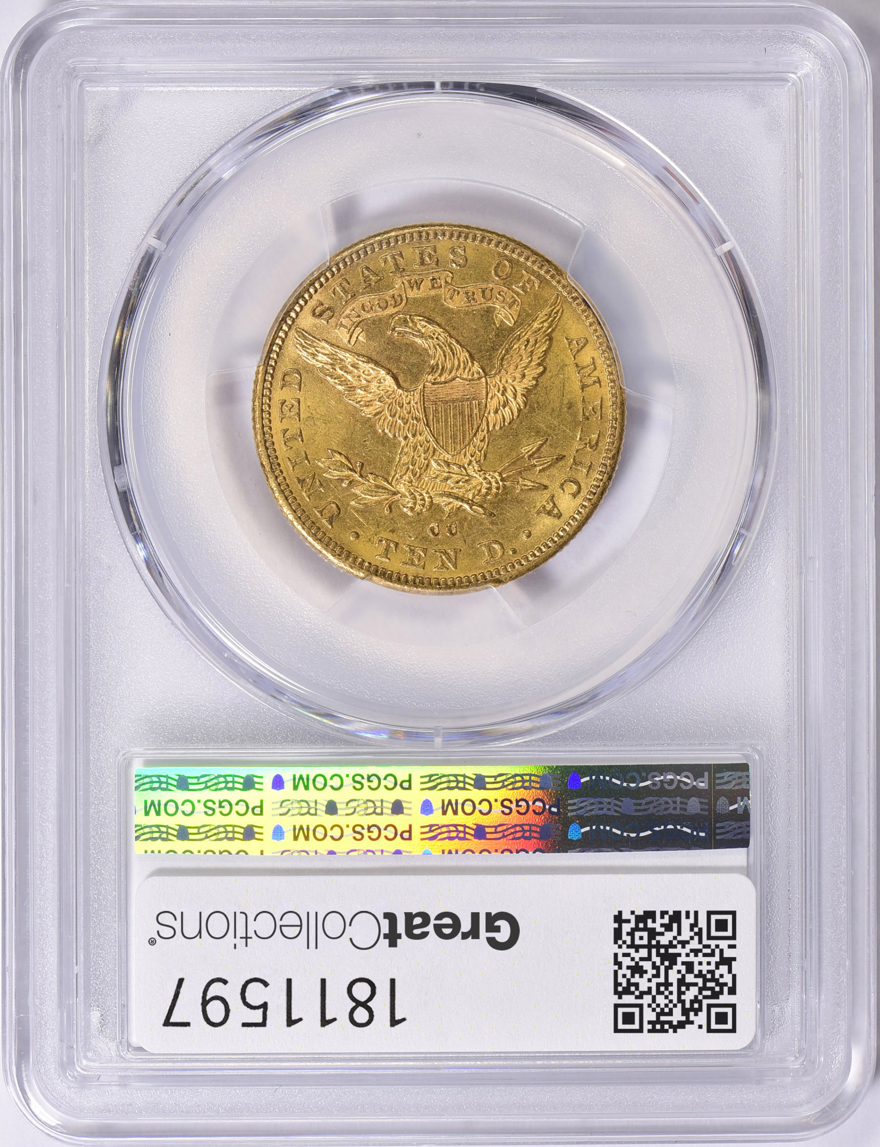 1892-CC Liberty Gold Eagle PCGS MS-63 (Item 1811597) | GreatCollections Coin Auctions
