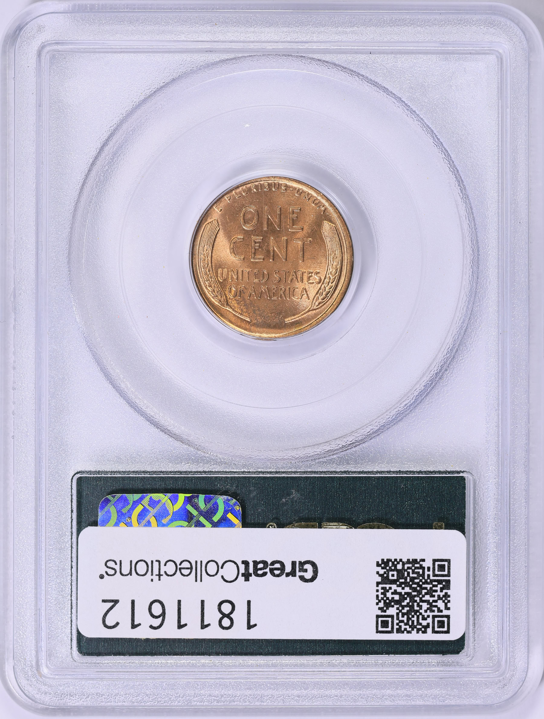 1921 Lincoln Cent PCGS MS-65 RD OGH (Item 1811612) | GreatCollections Coin Auctions