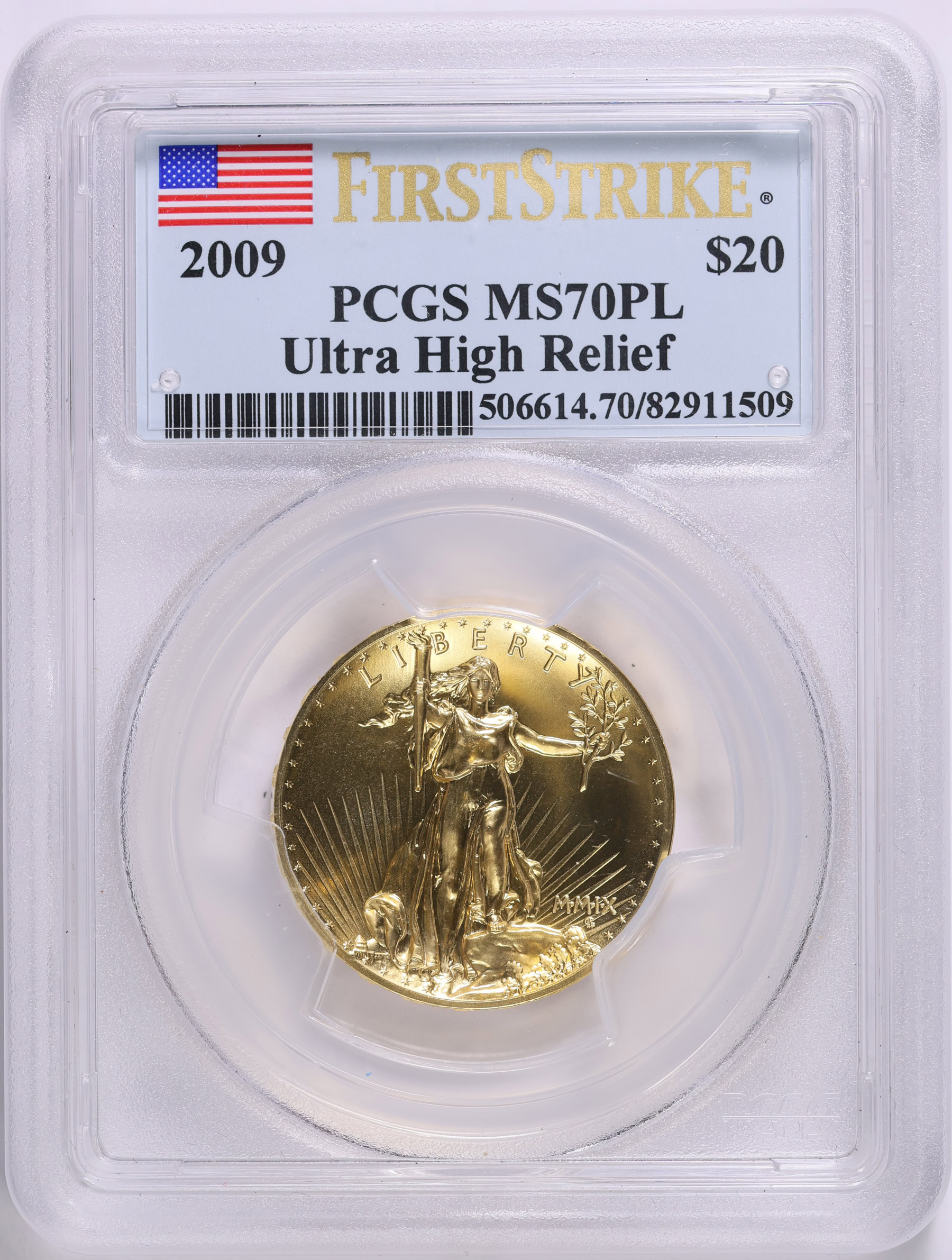 2009 MMIX Ultra High Relief $20 Gold First Strike PCGS MS-70 PL (Item ...