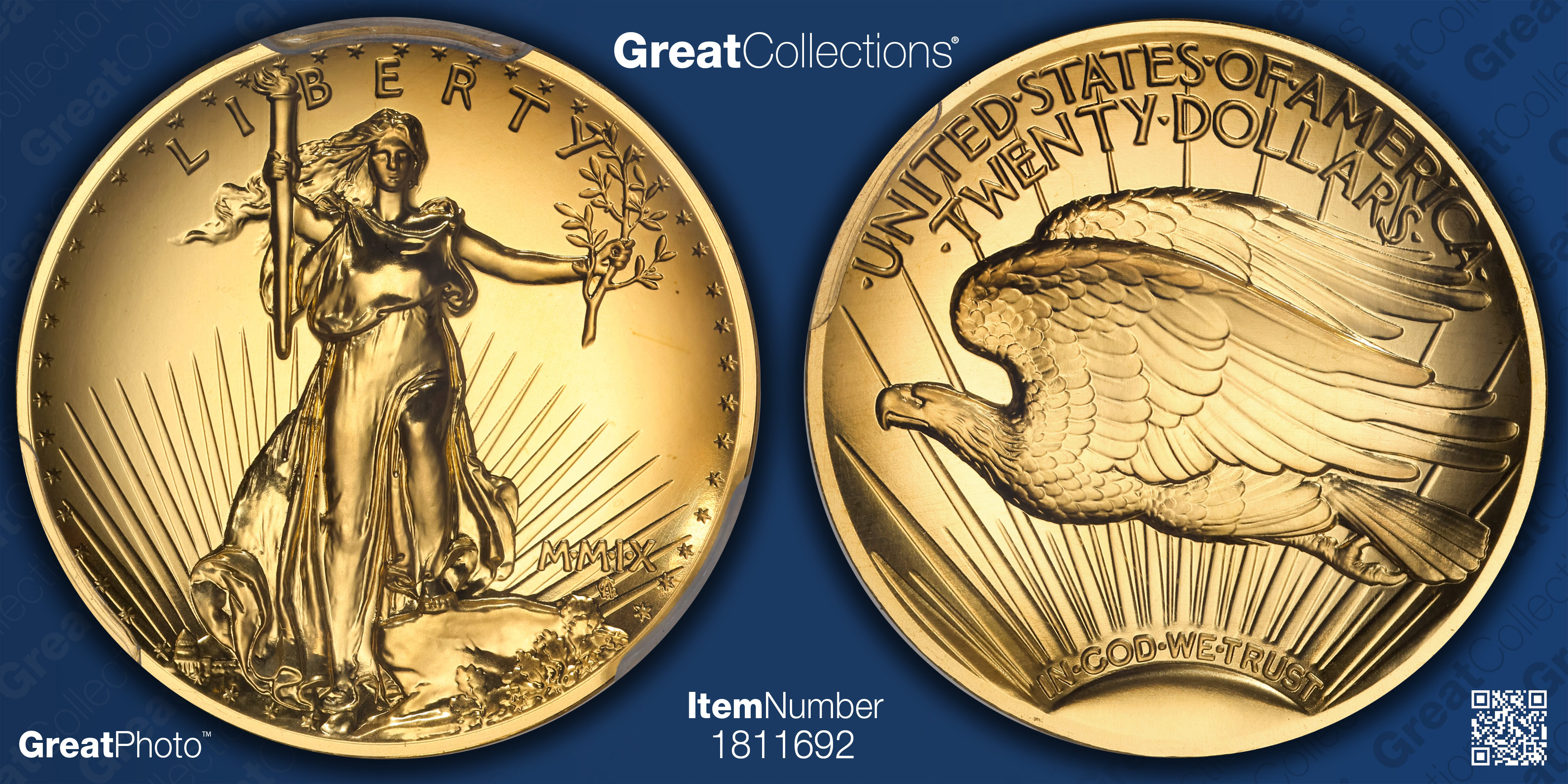 2009 MMIX Ultra High Relief $20 Gold First Strike PCGS MS-70 PL (Item ...