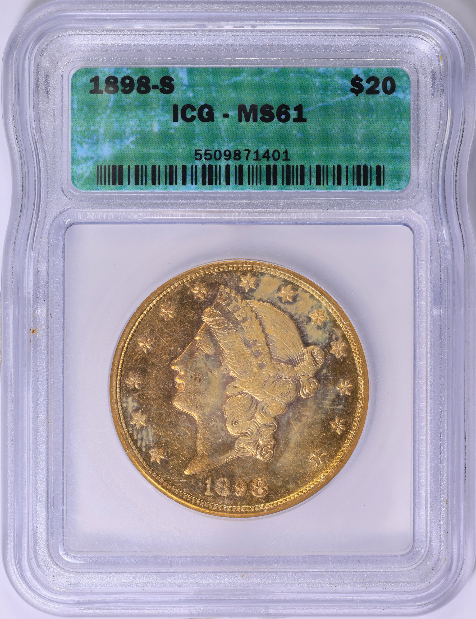 1898-S Liberty Gold Double Eagle ICG MS-61 (Item 1811736) | GreatCollections Coin Auctions