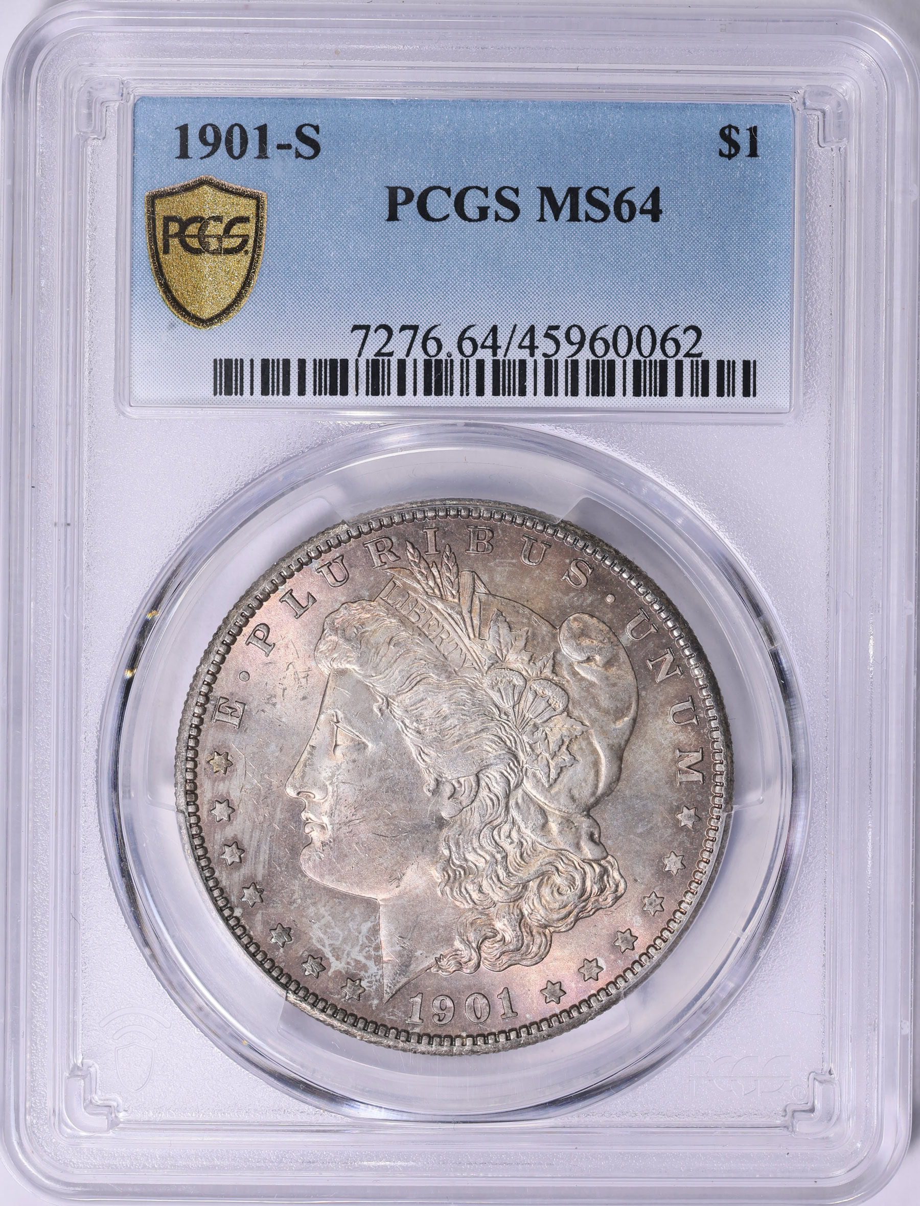1901-S Morgan Silver Dollar PCGS MS-64 (Toned) (Item 1811743) | GreatCollections Coin Auctions