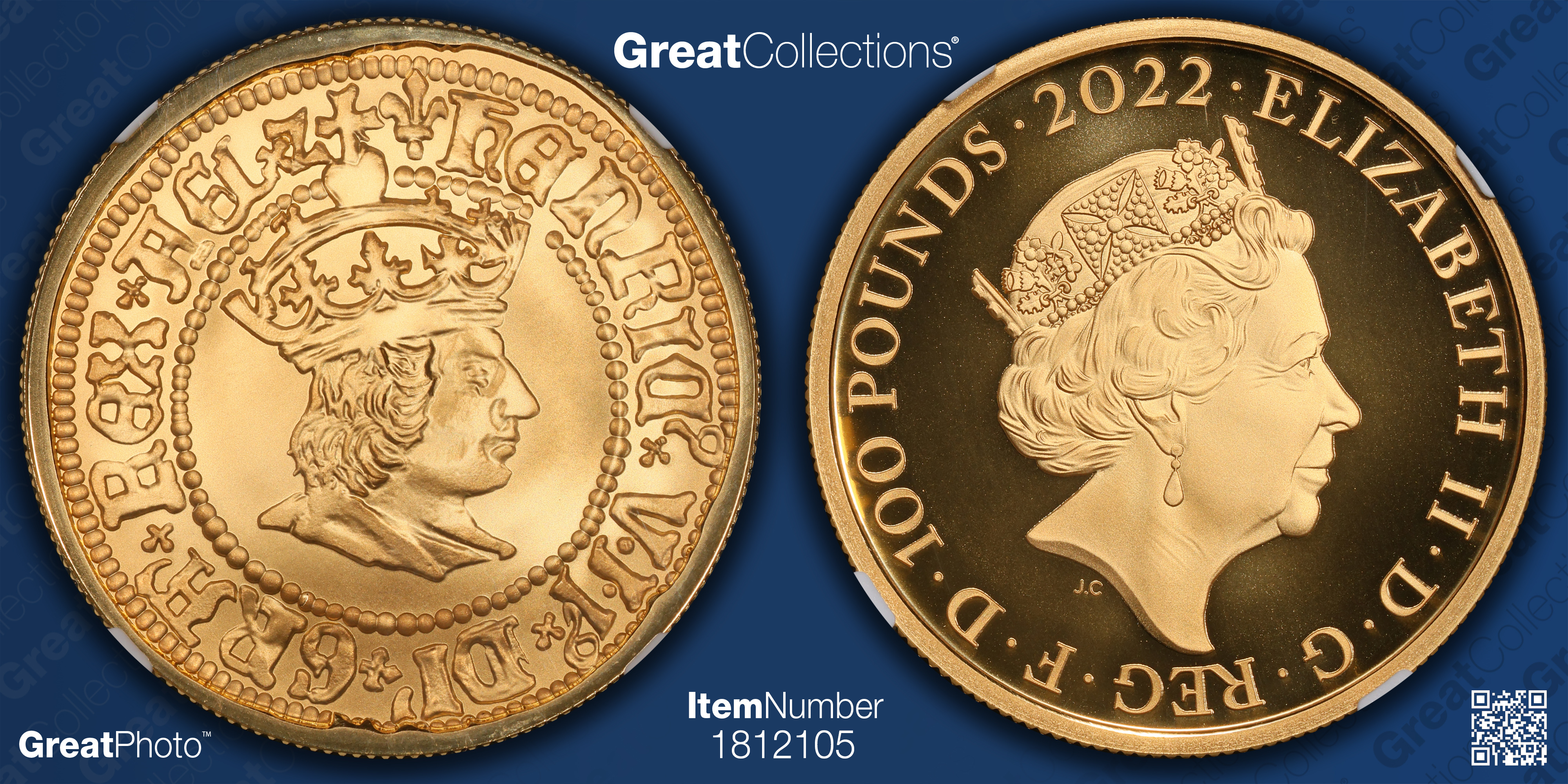 Great Britain 2022 Gold £100 British Monarchs Henry VII First Releases ...