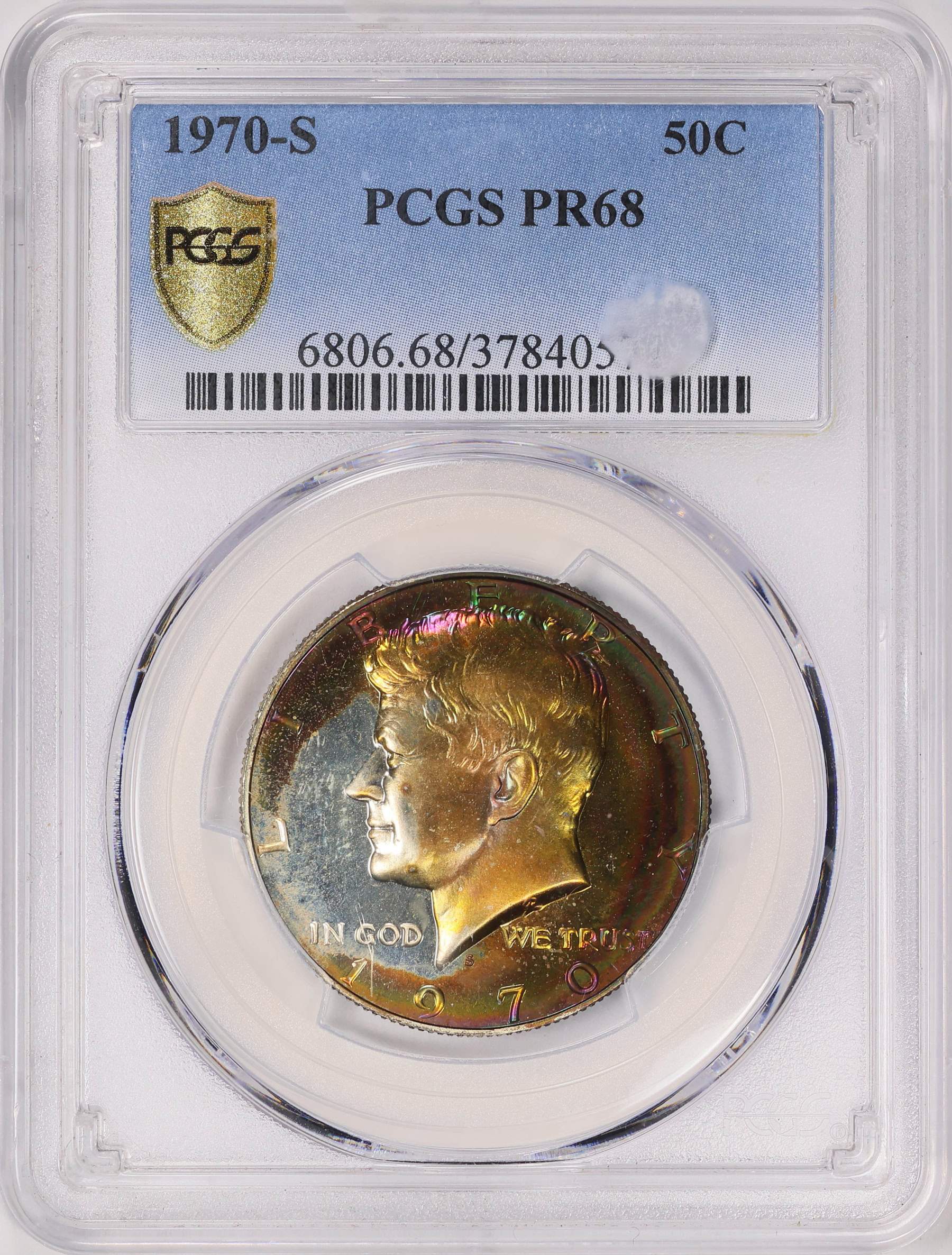 1970-S Kennedy Half Dollar PCGS Proof-68 (Toned) (Item 1812140 ...