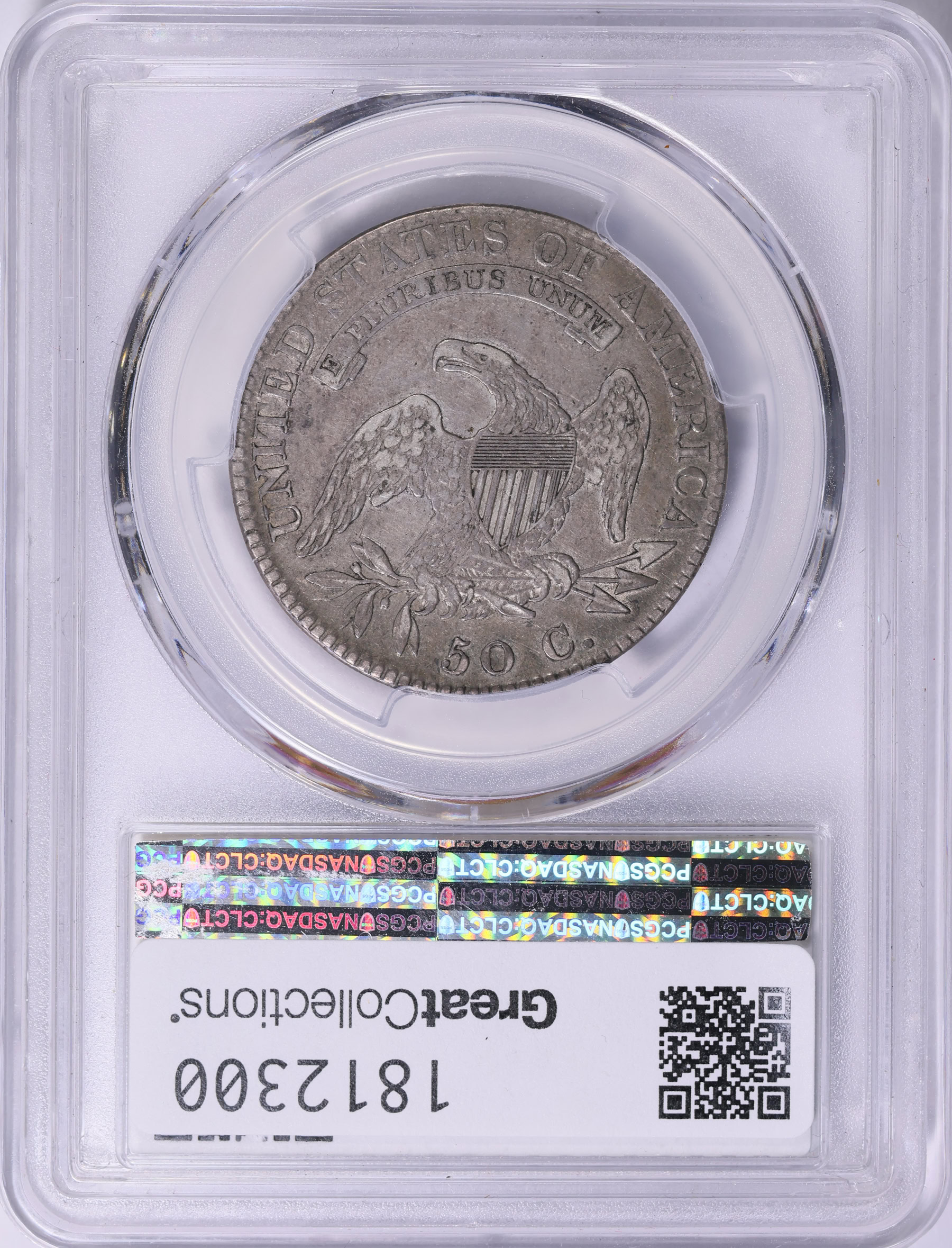 1820/19 Capped Bust Half Dollar Square Base 2 Overton 101 PCGS XF-40 ...