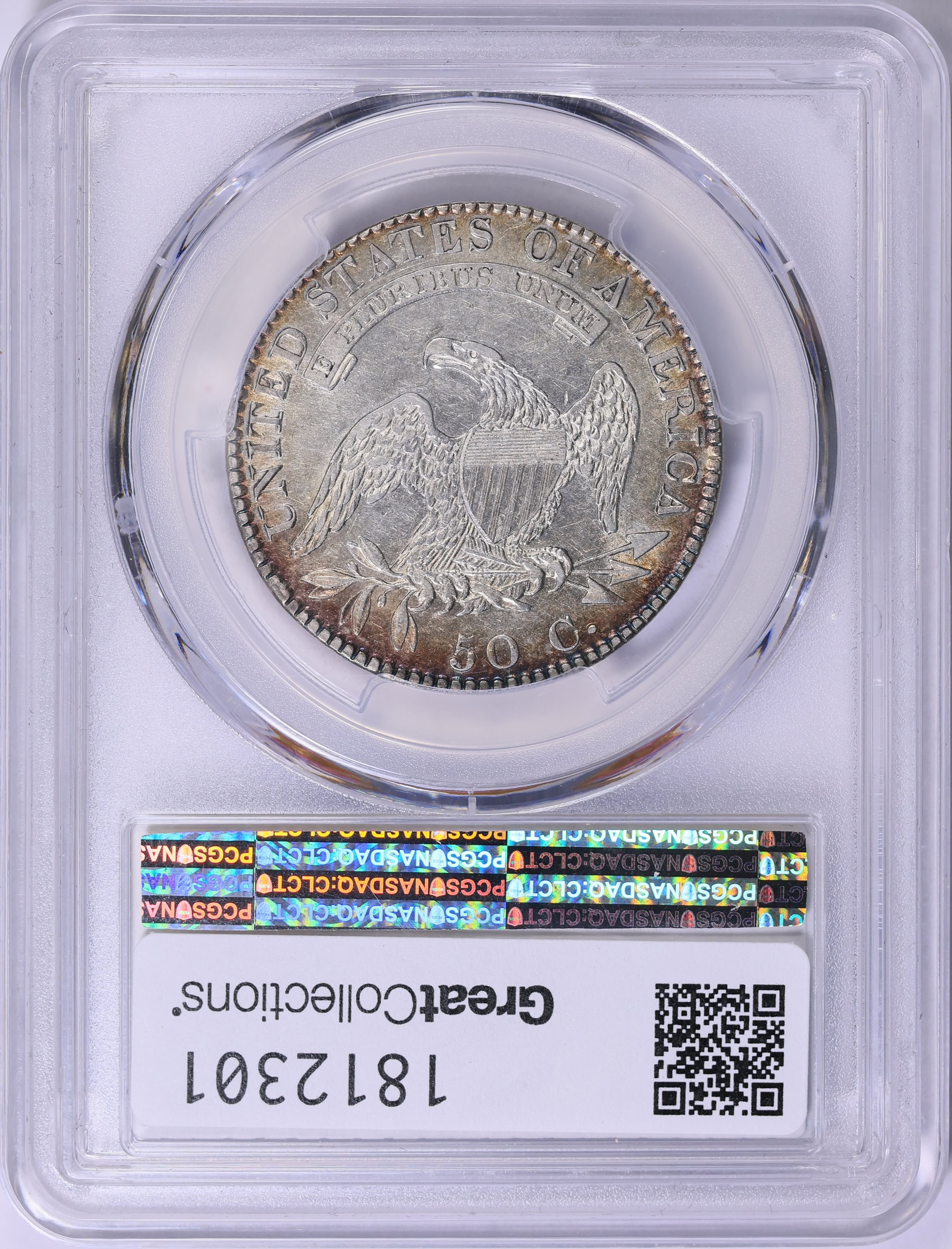 1821 Capped Bust Half Dollar PCGS AU-50 (Toned) (Item 1812301) | GreatCollections Coin Auctions