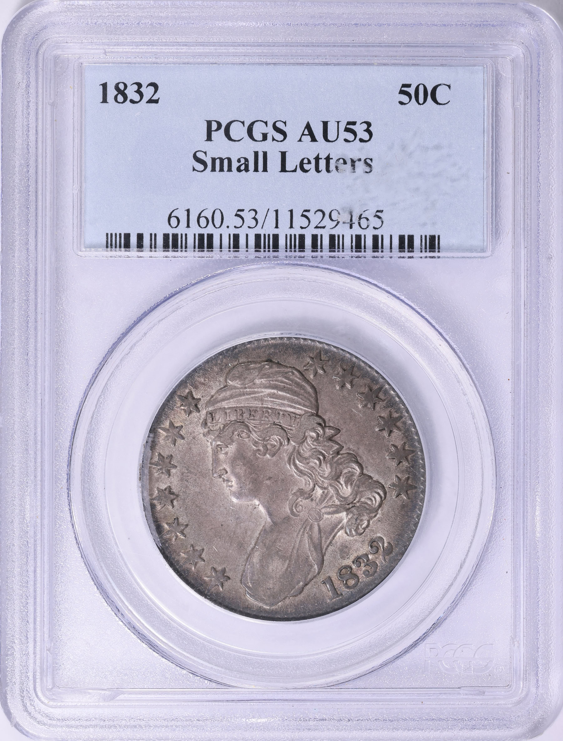 1832 Capped Bust Half Dollar Small Letters PCGS AU-53 (Item 1812307 ...