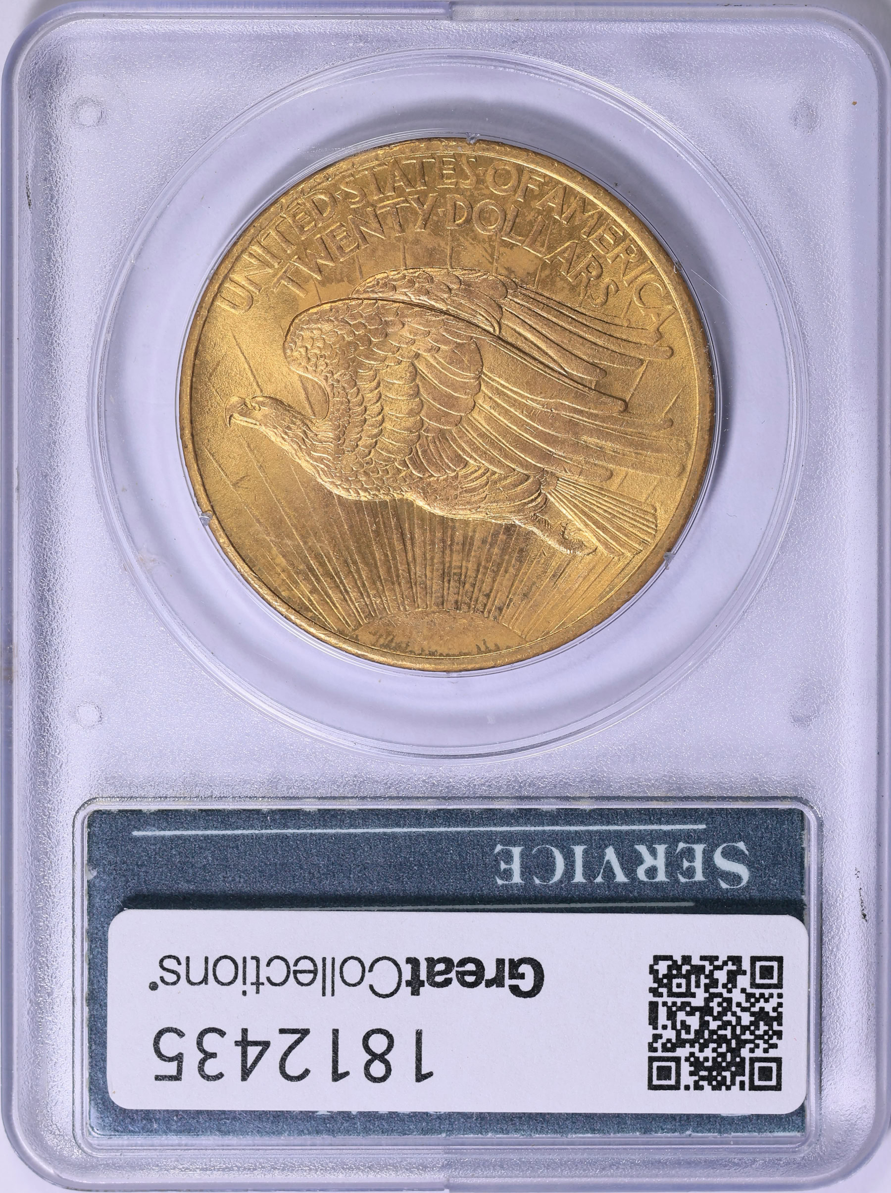 1908 Saint-Gaudens Gold Double Eagle No Motto PCGS MS-65 OGH (1st Gen ...