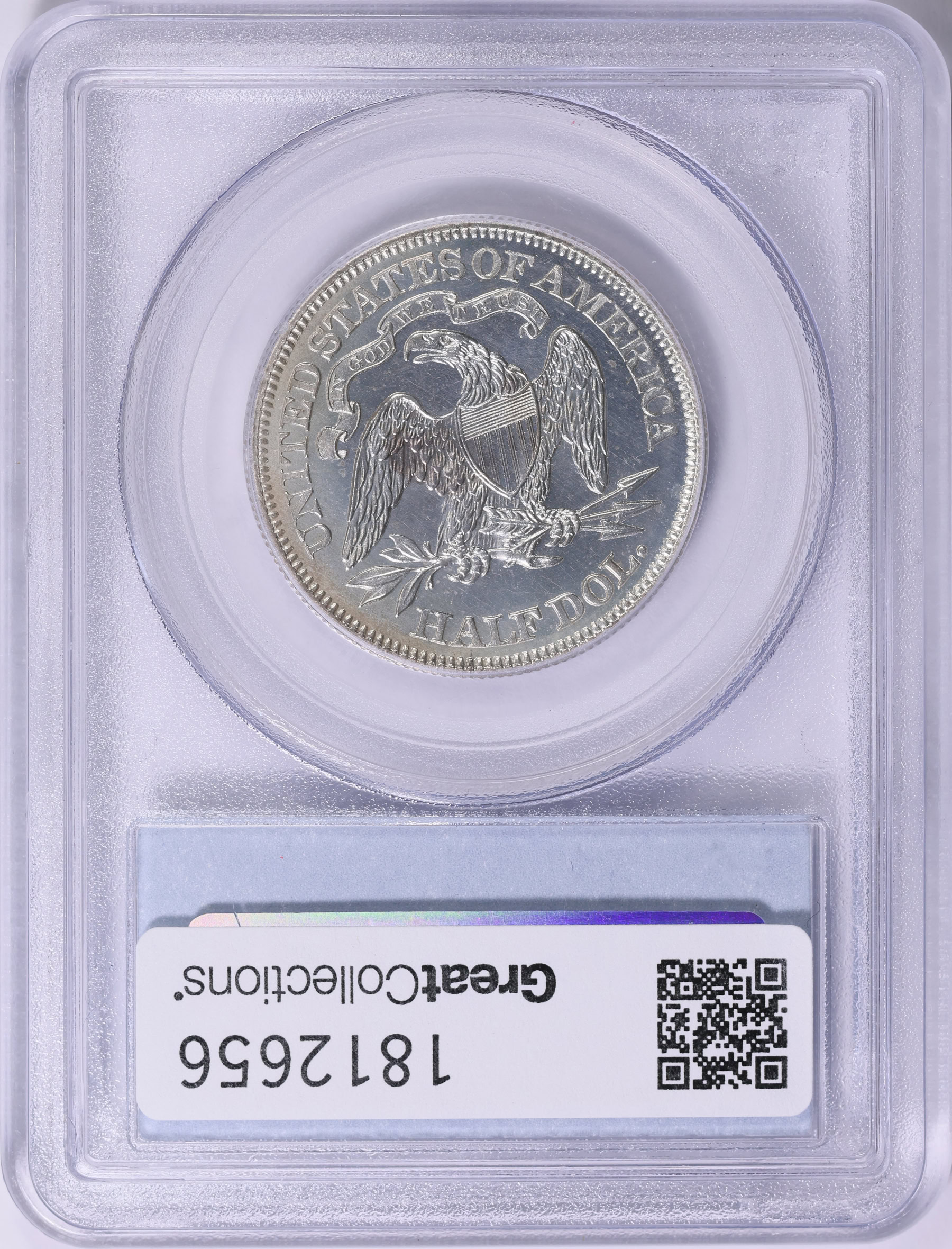 1869 Seated Liberty Half Dollar PCGS Proof-64+ (Item 1812656) | GreatCollections Coin Auctions