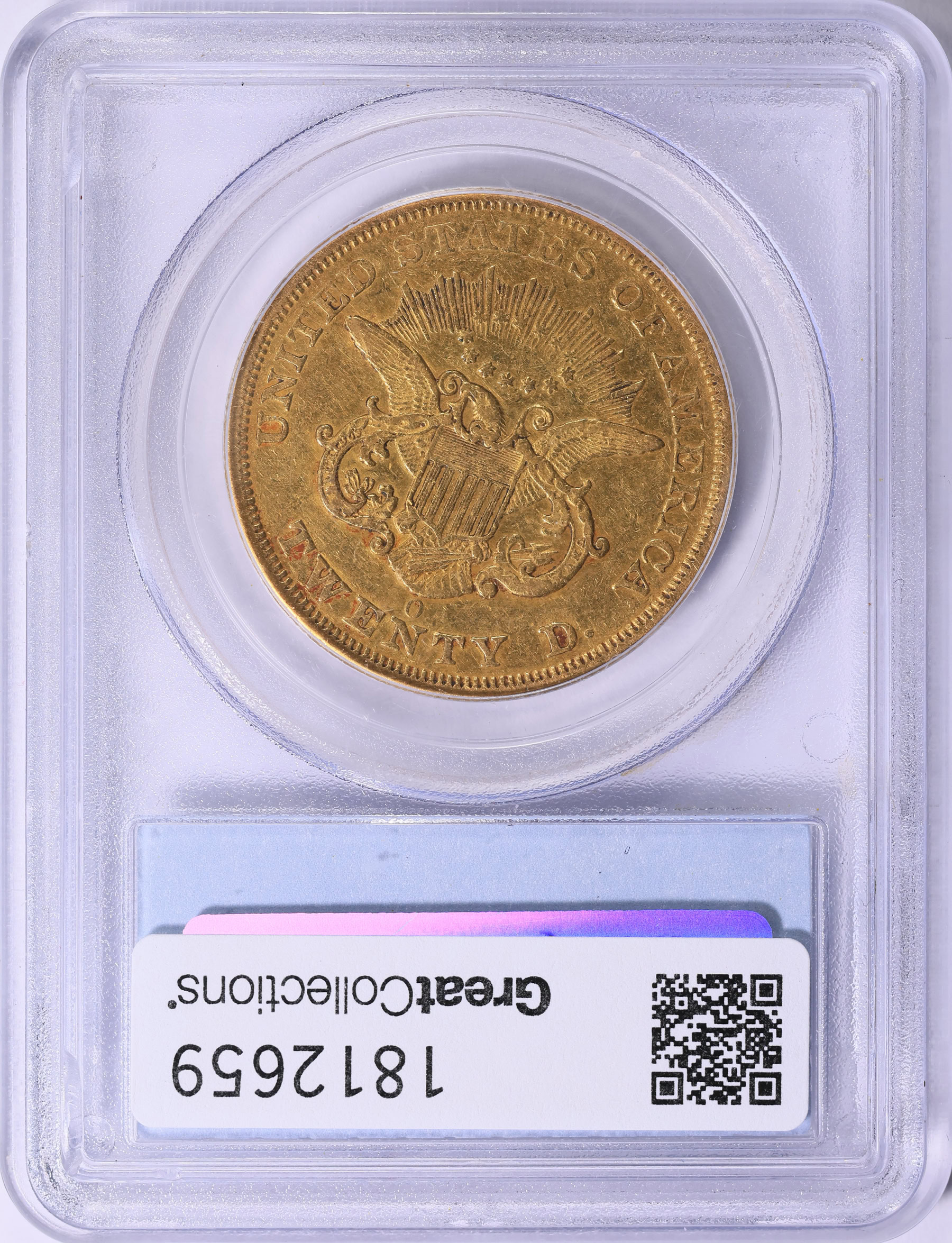 1850-O Liberty Gold Double Eagle PCGS XF-45 (Item 1812659) | GreatCollections Coin Auctions
