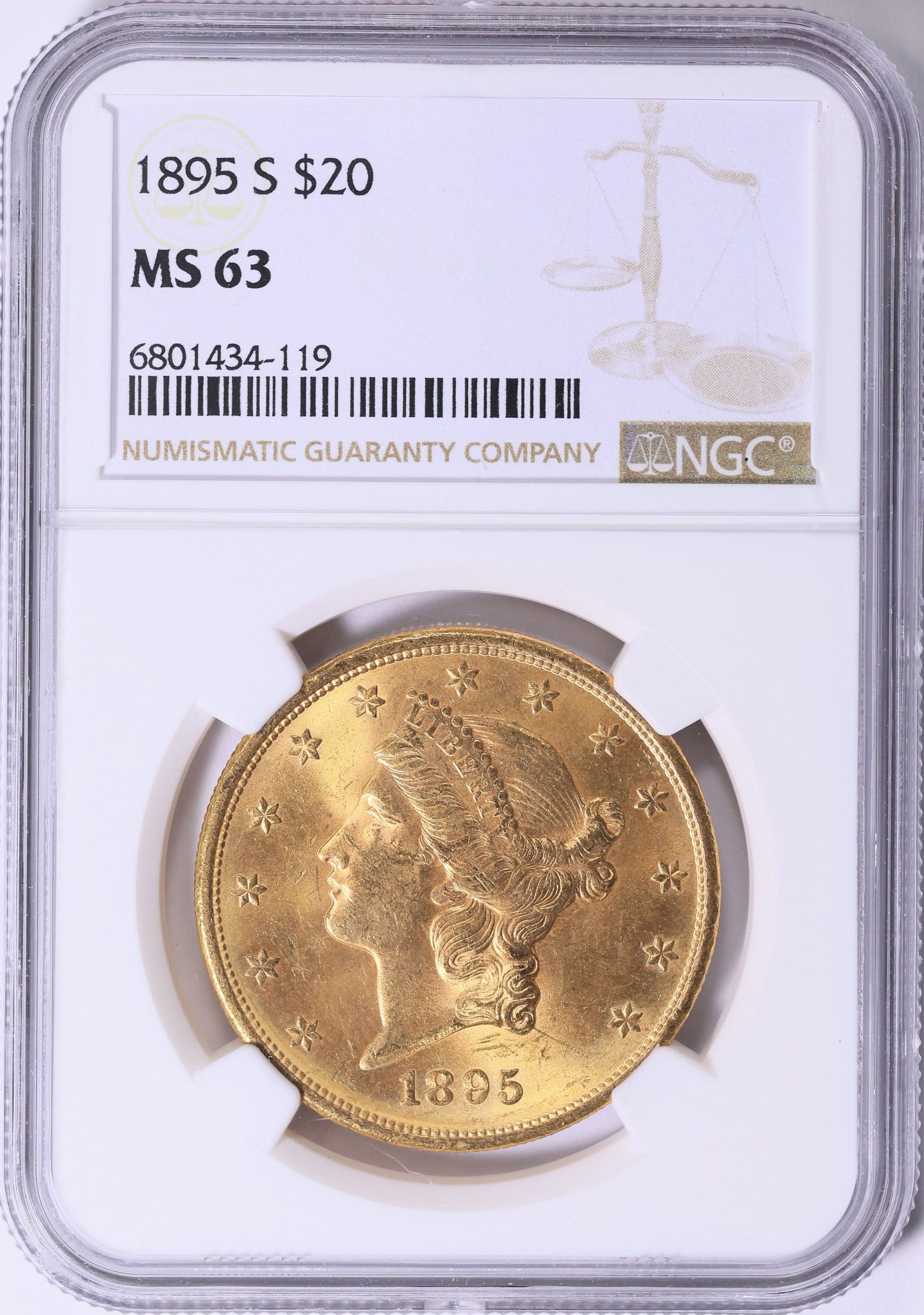 1895-S Liberty Gold Double Eagle NGC MS-63 (Item 1812700) | GreatCollections Coin Auctions