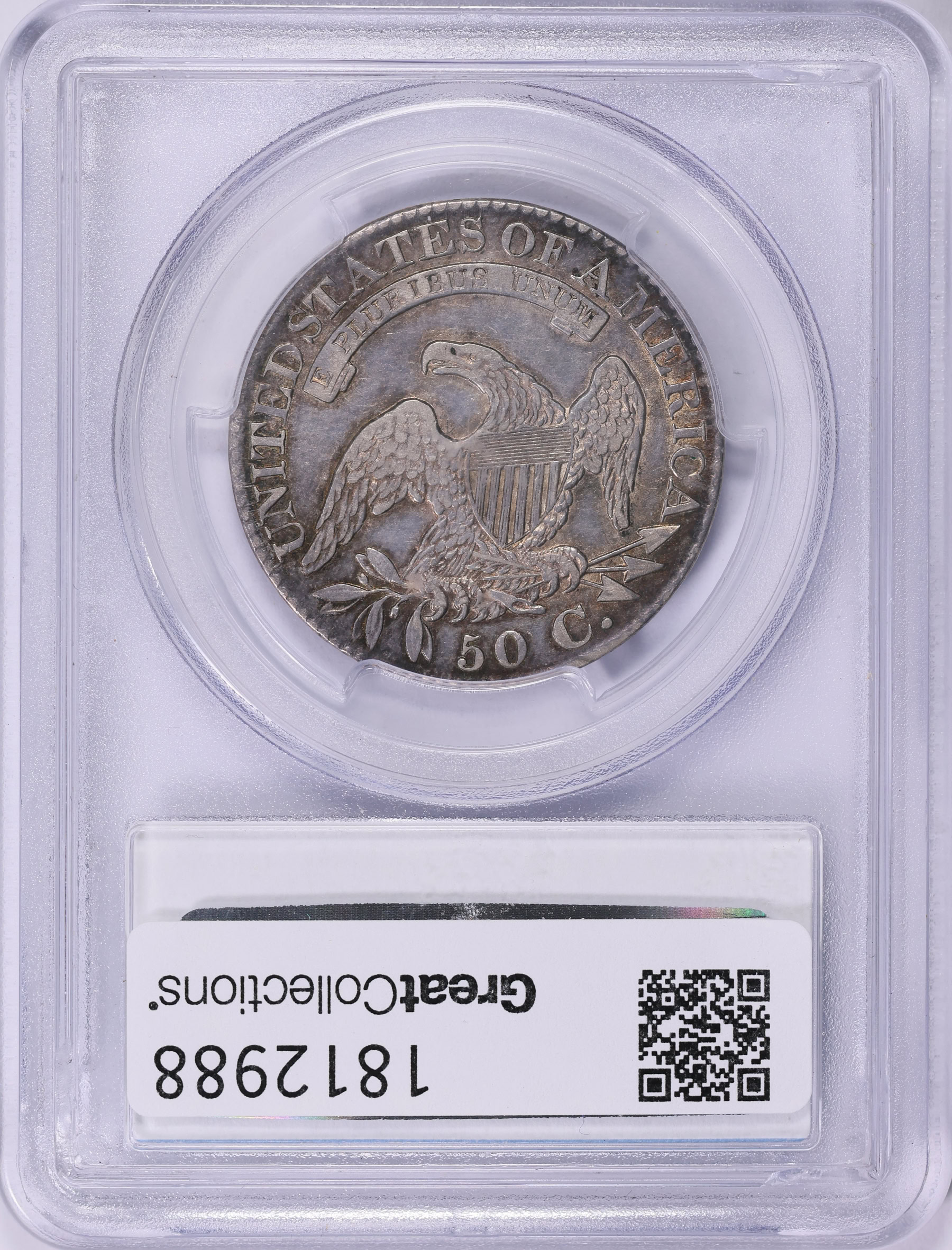 1827 Capped Bust Half Dollar Square Base 2 PCGS AU-50 (CAC Green) (Item ...