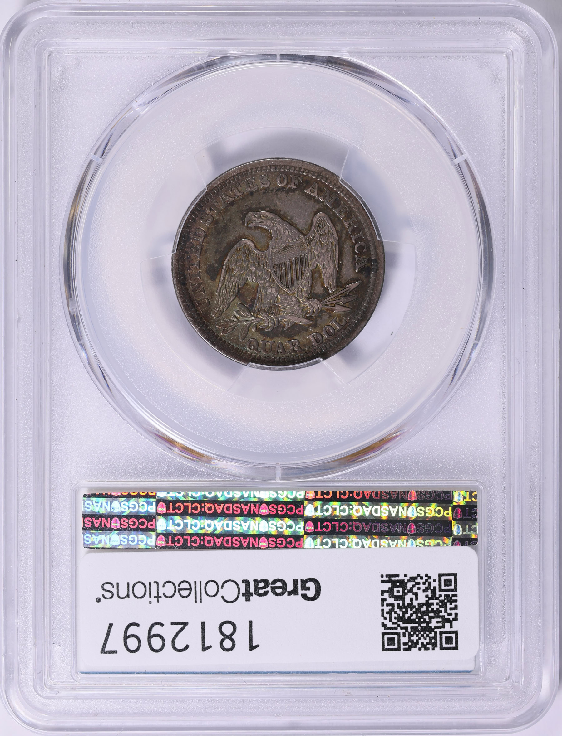 1842 Seated Liberty Quarter PCGS XF-45 (CAC Green) (Toned) (Item 1812997) | GreatCollections ...